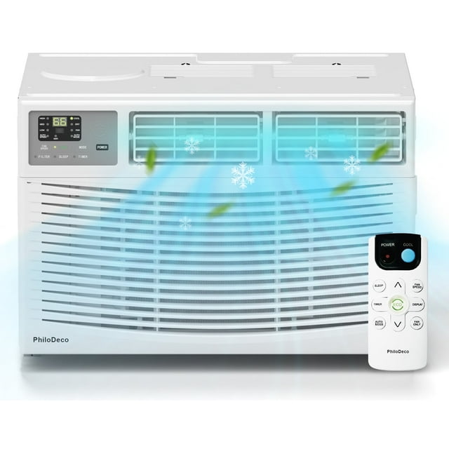 PhiloDeco 12000 BTU Window Air Conditioner 550 Sq Ft. Intelligent Ac ...