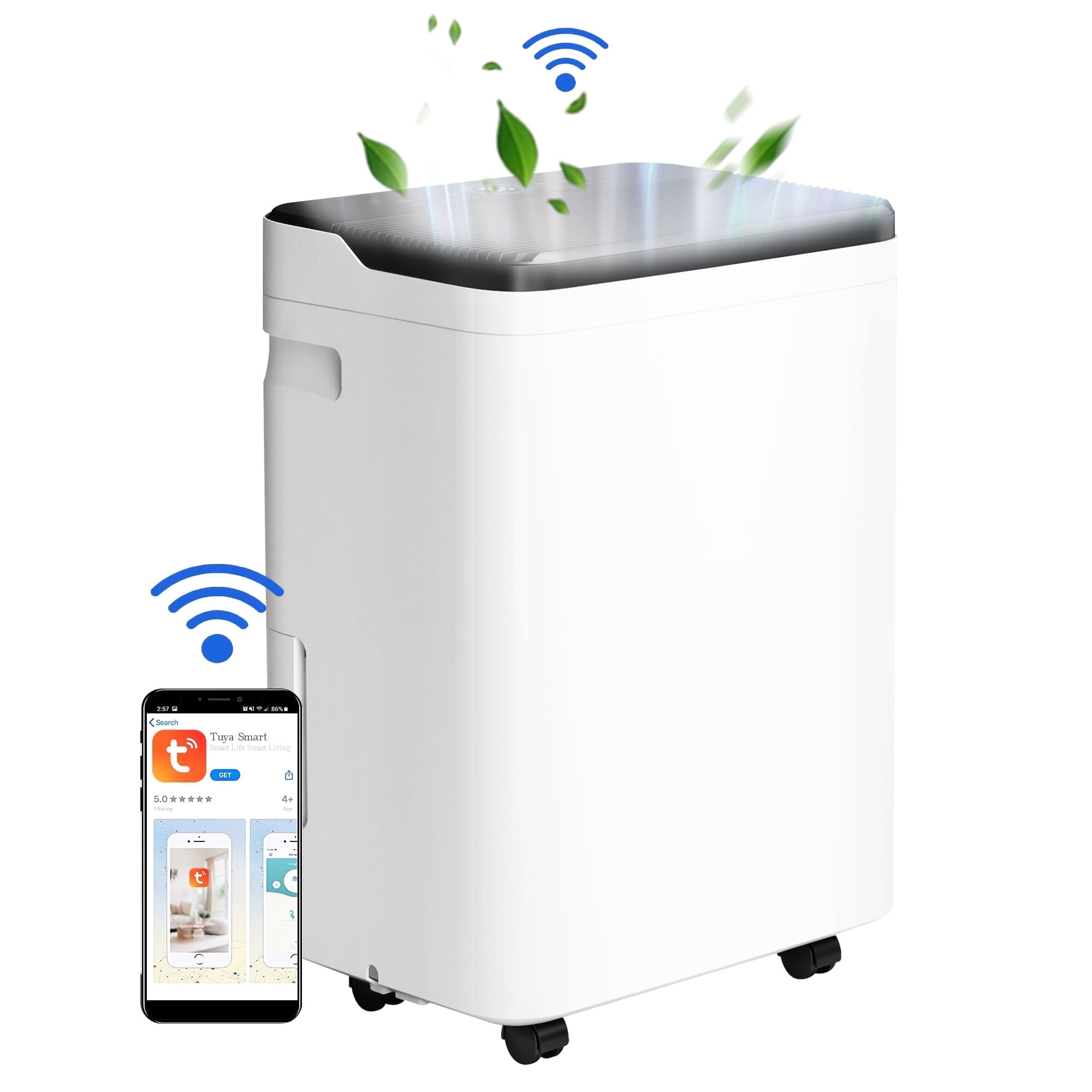 Kcpolre Intelligent Wifi 70 Pint Dehumidifier Humidity Control ...