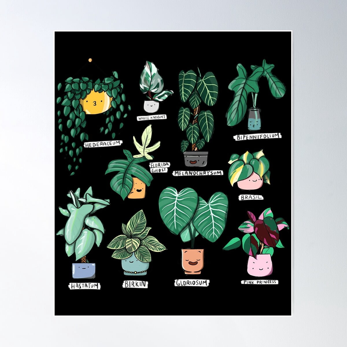 Philodendron Family Poster Wall Art, Modern Wall Decor For Living Room ...