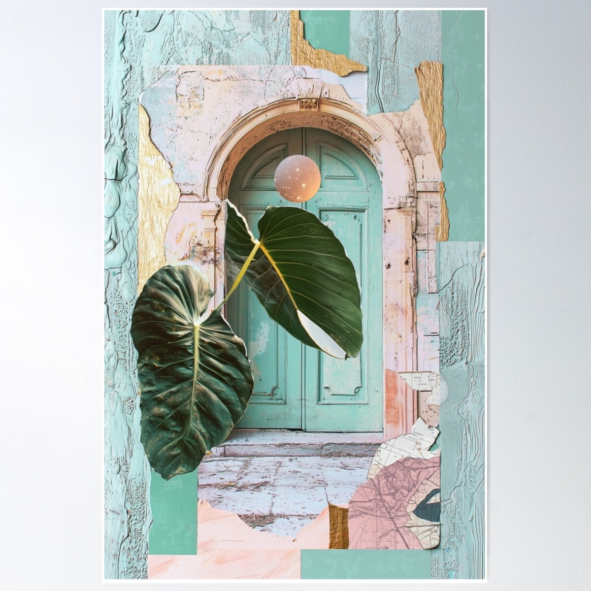 Philodendron Portals Poster Wall Art, Modern Wall Decor For Living Room Bedroom, 8x12 UNFRAMED ...