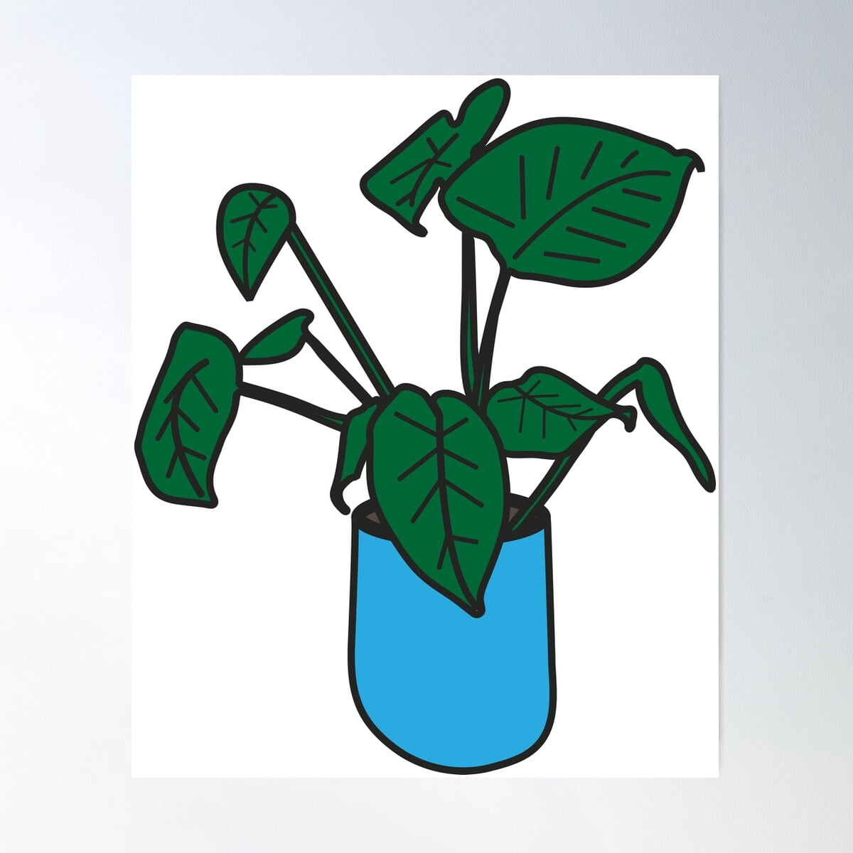 Philodendron Vector Poster Wall Art, Modern Wall Decor For Living Room ...