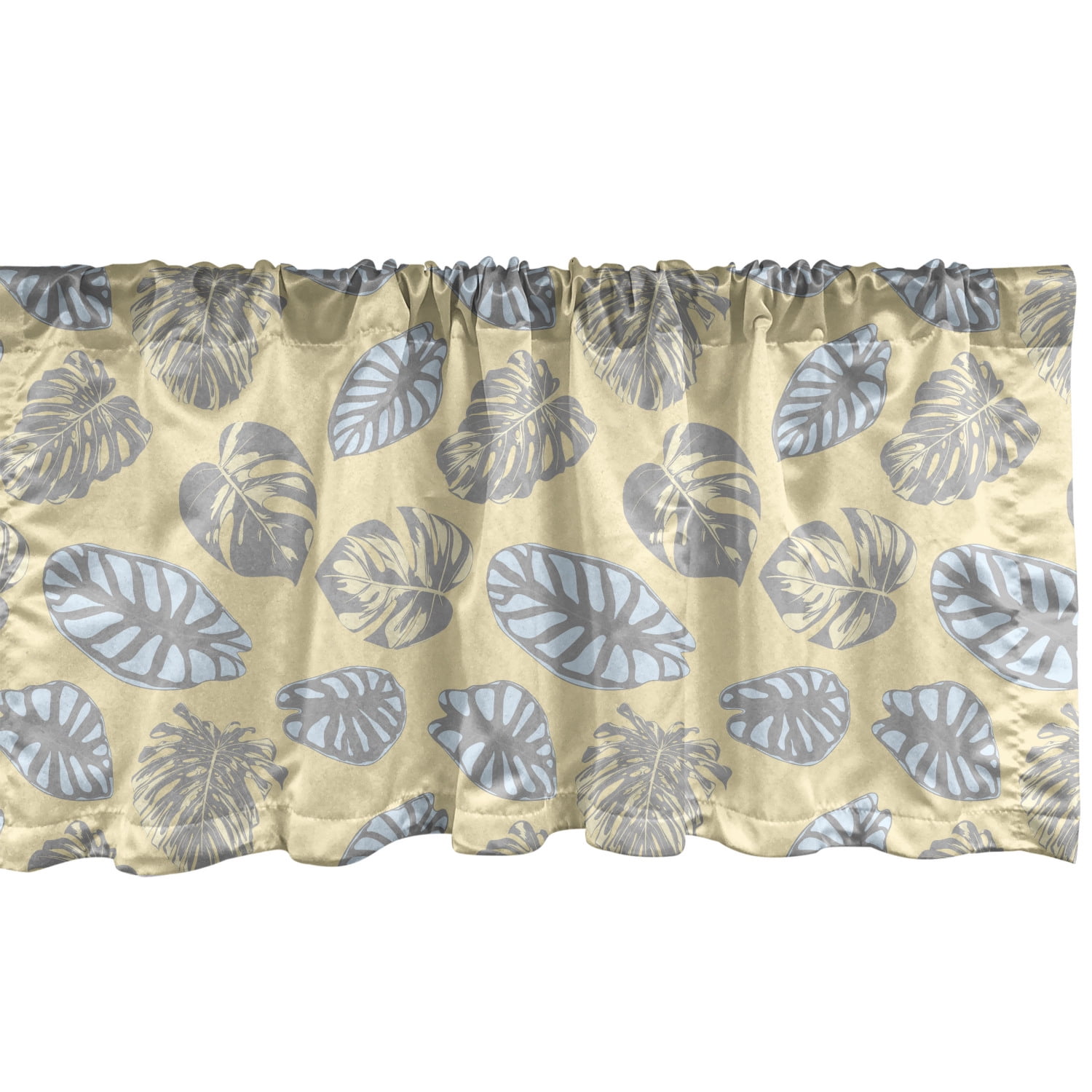 Philodendron Window Valance, Tropical Monstera Leaves Jungle Foliage ...