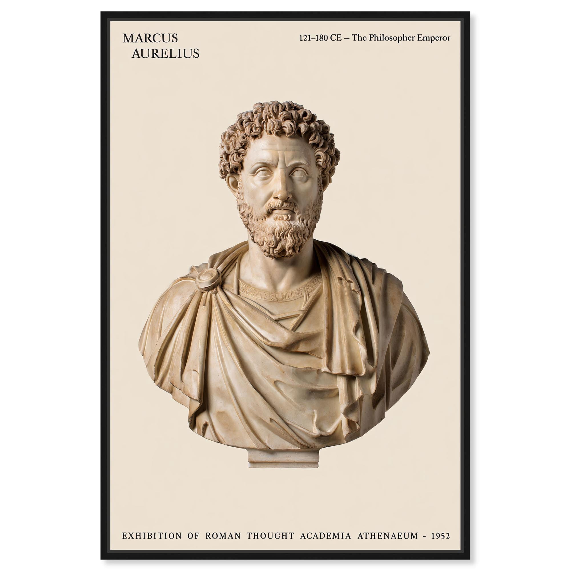 Philosopher Emperor's Gaze Canvas Classic Art Posters by Art Remedy ...