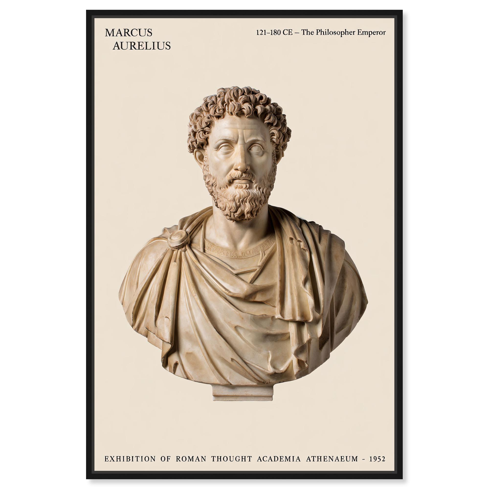 Philosopher Emperor's Gaze Canvas Classic Art Posters by Art Remedy ...