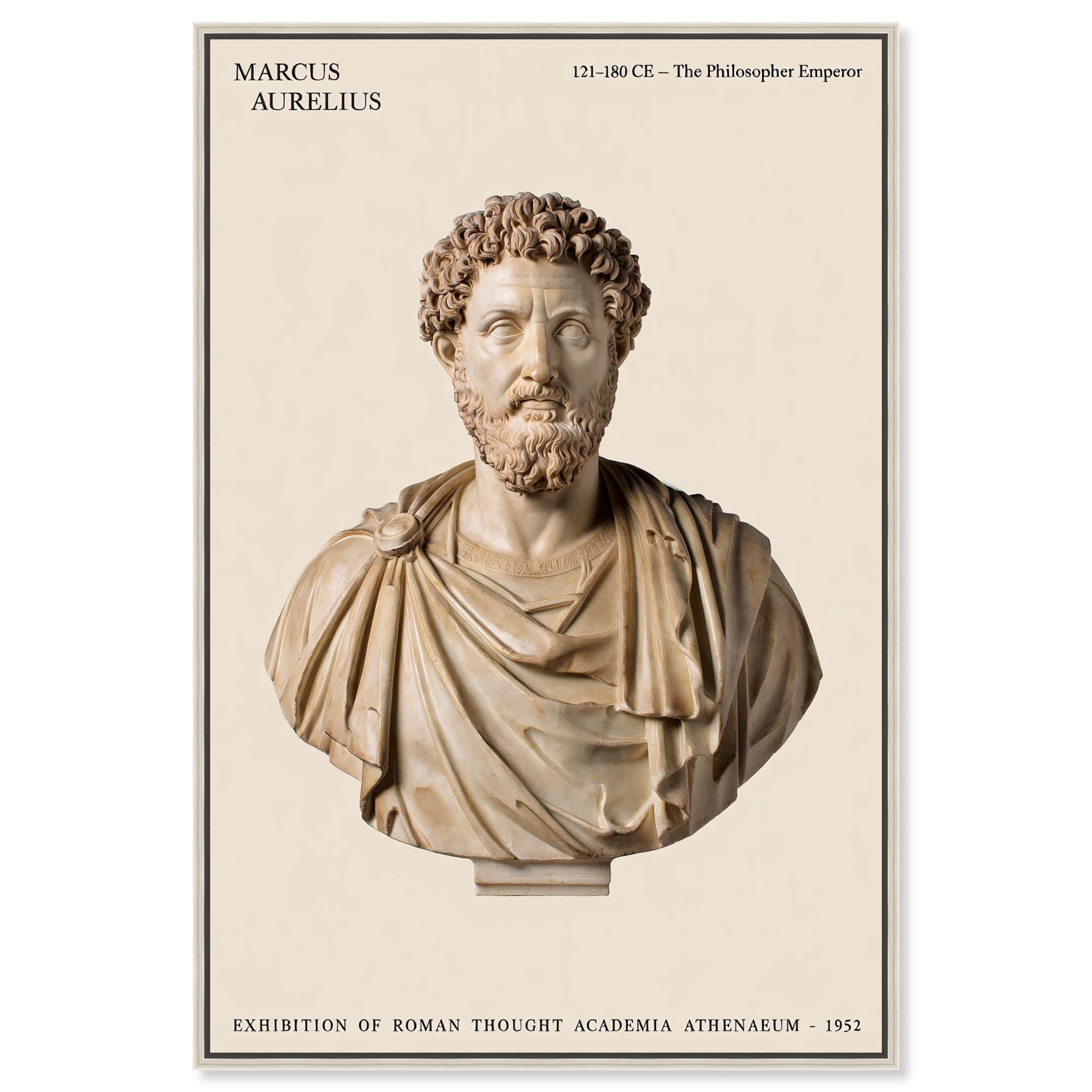 Philosopher Emperor's Gaze Canvas Classic Art Posters by Art Remedy ...