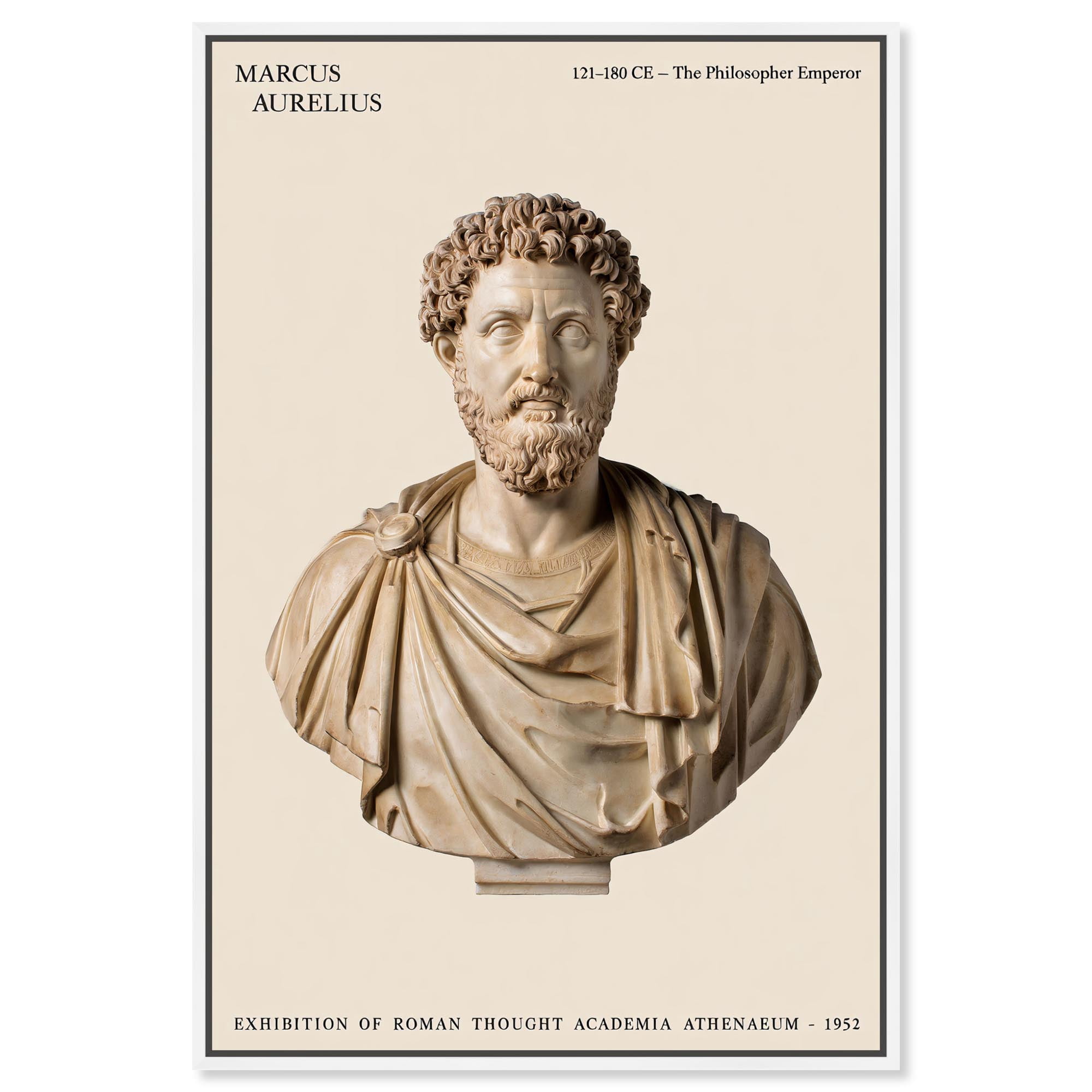 Philosopher Emperor's Gaze Canvas Classic Art Posters by Art Remedy ...