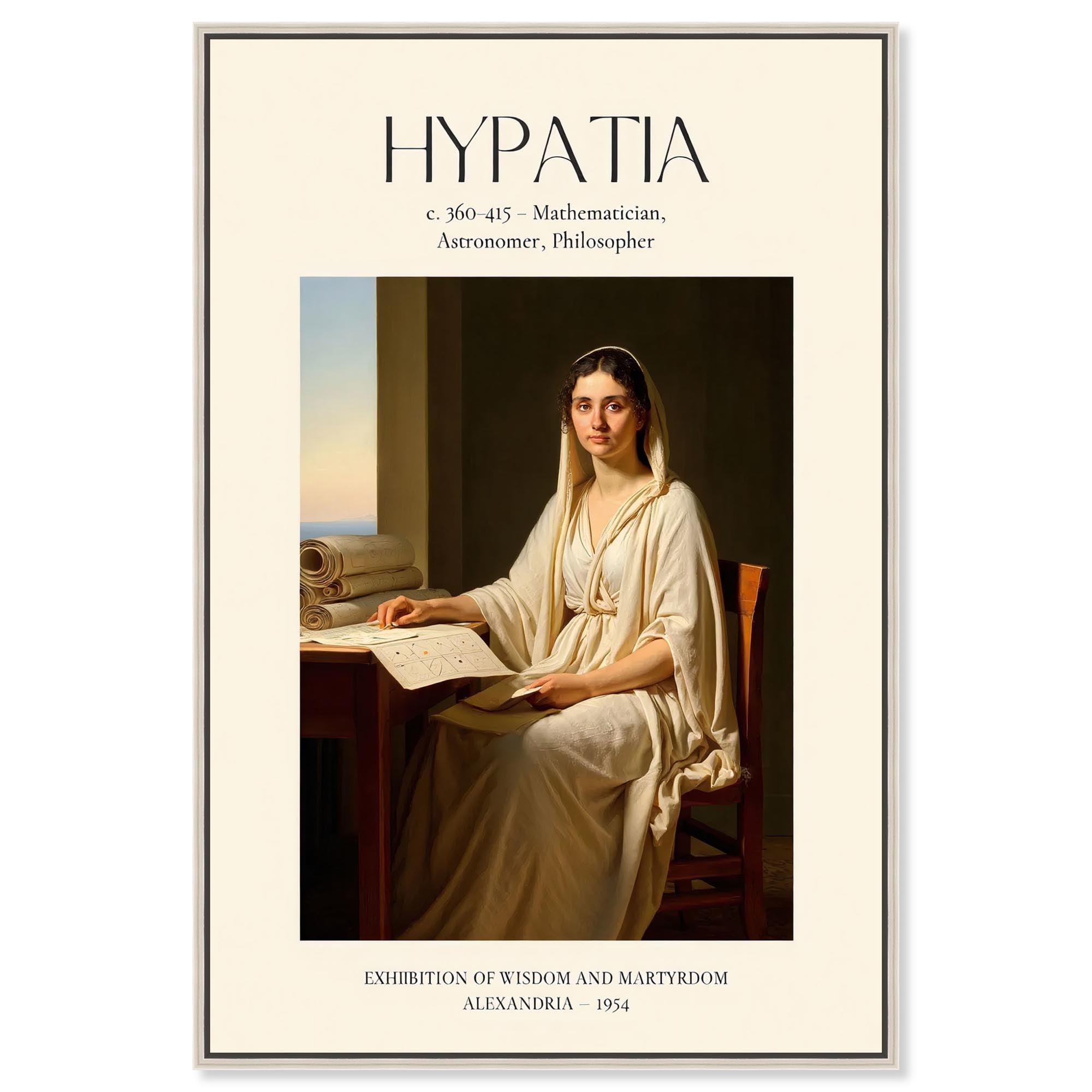 Philosopher of Alexandria Canvas Famous Women Poster by Art Remedy ...