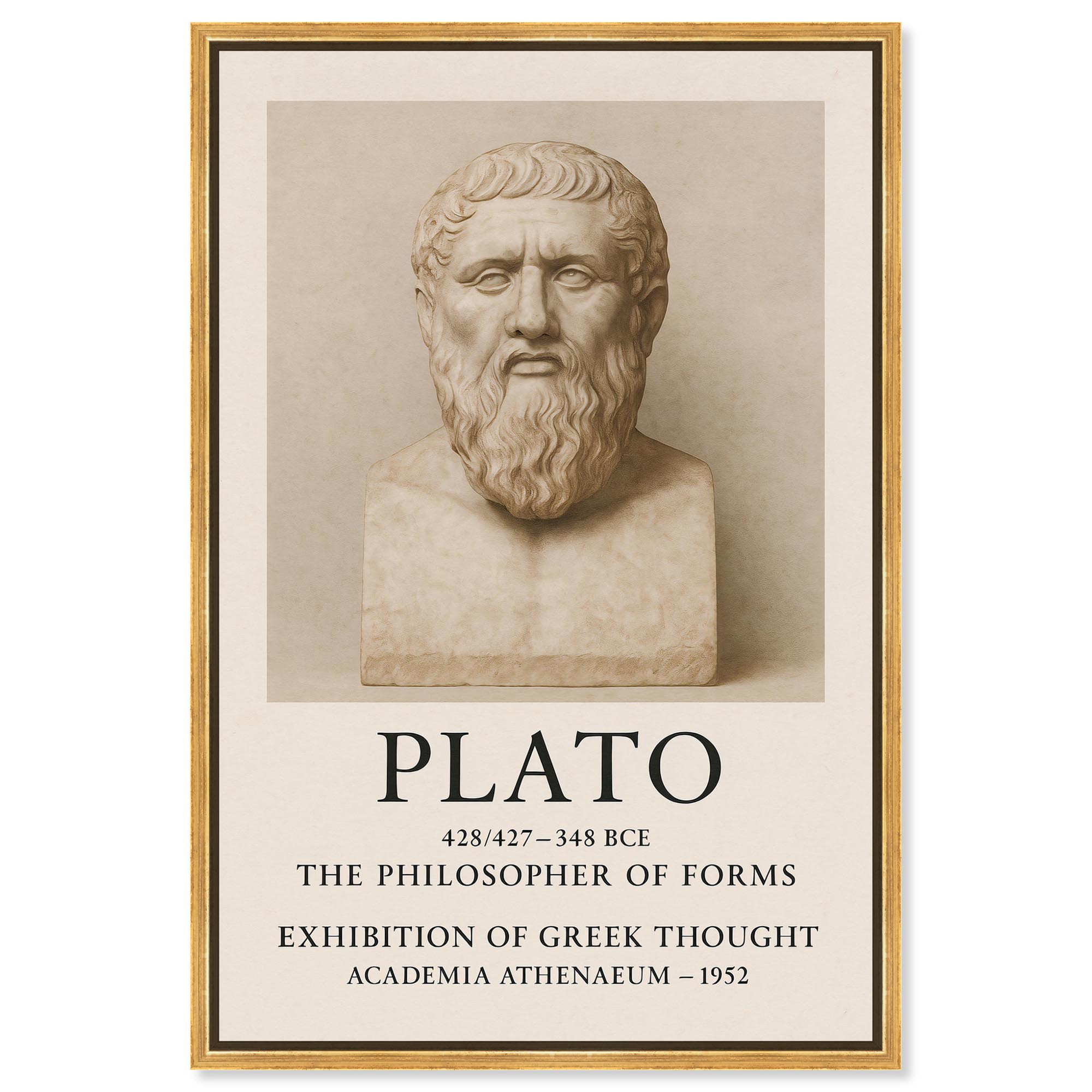 Philosopher of Forms Canvas Classic Art Posters by Art Remedy, Gold ...