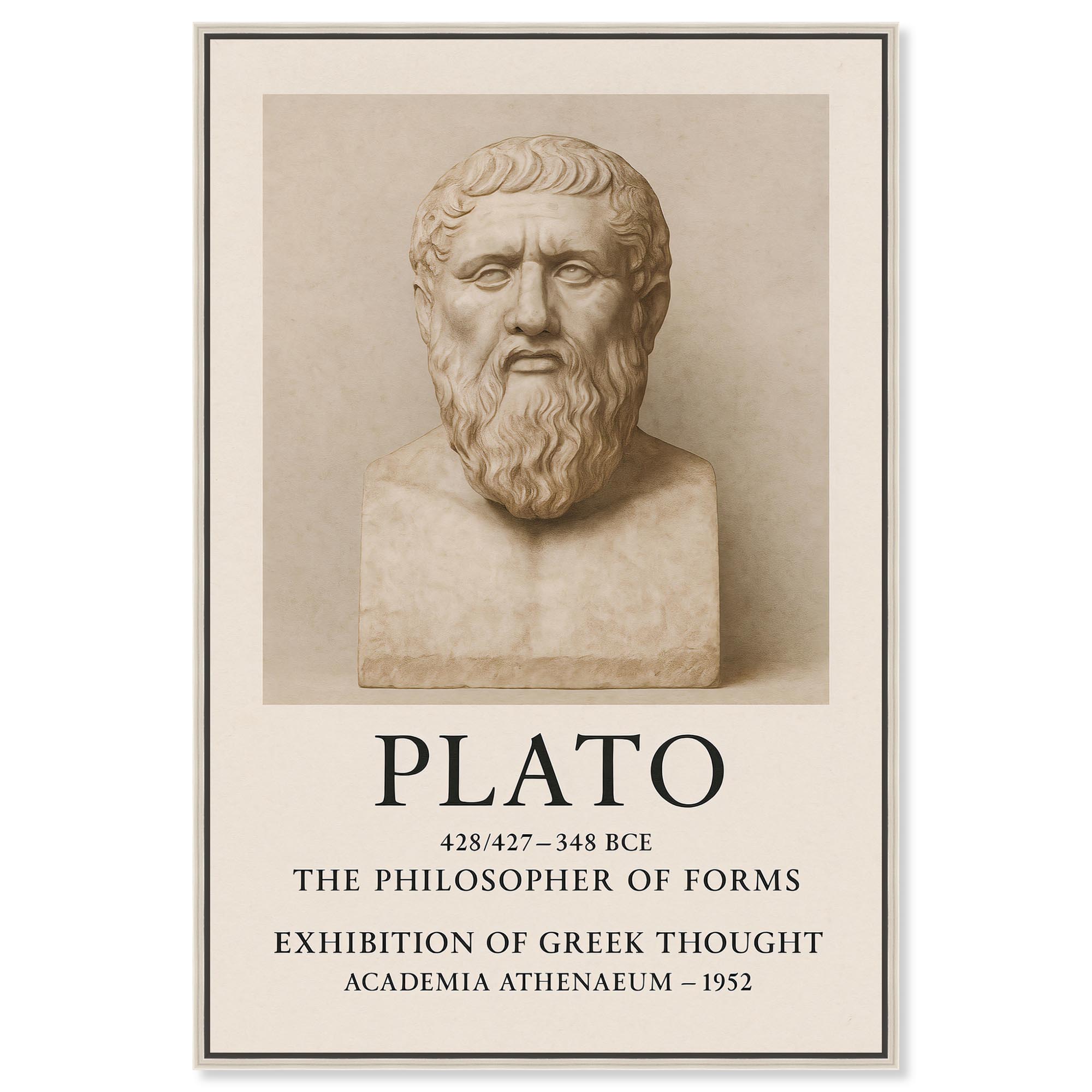 Philosopher of Forms Canvas Classic Art Posters by Art Remedy, Silver ...
