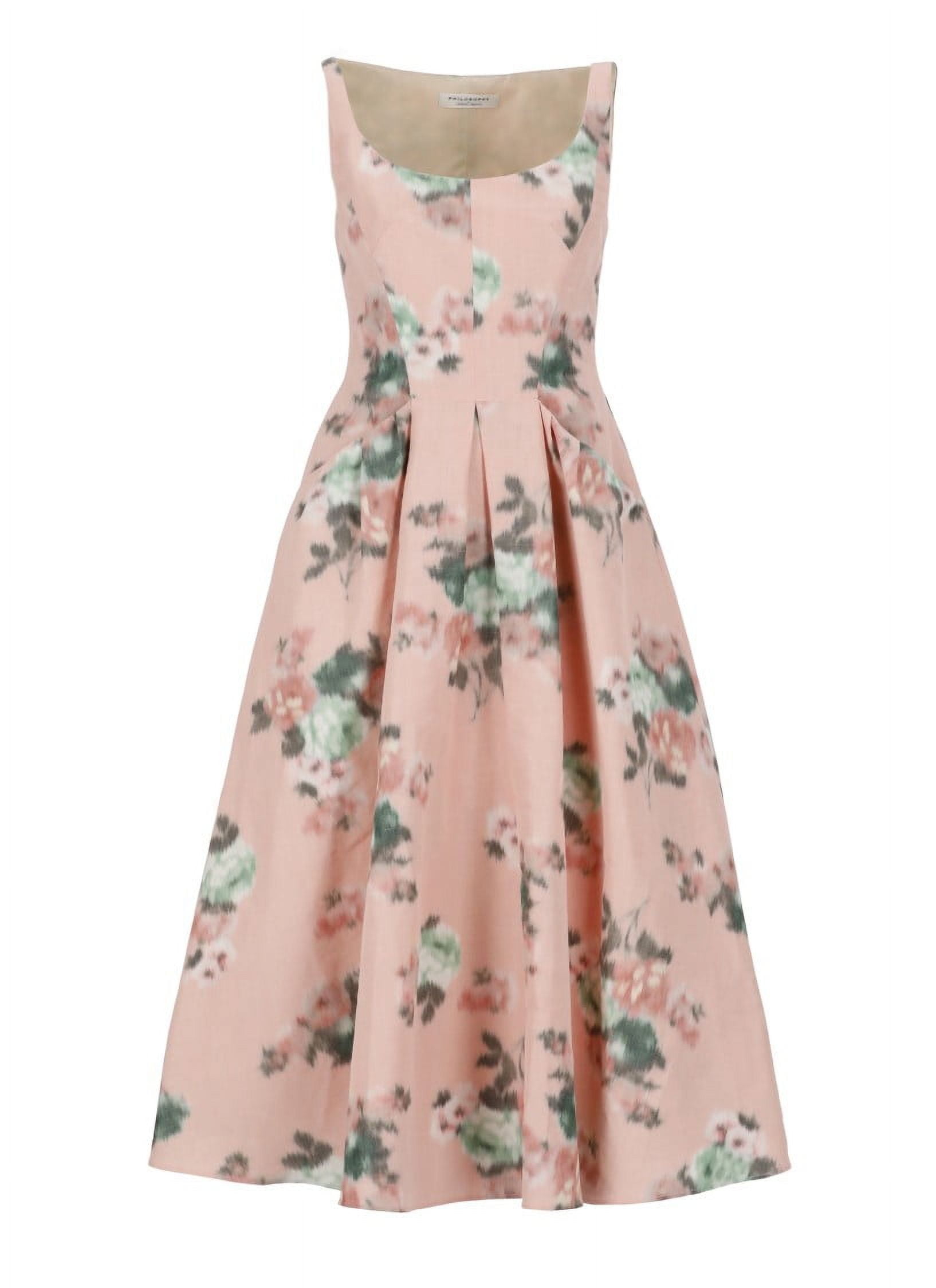 Philosophy Di Lorenzo Serafini Pink Linen Midi Dress (Women's ...