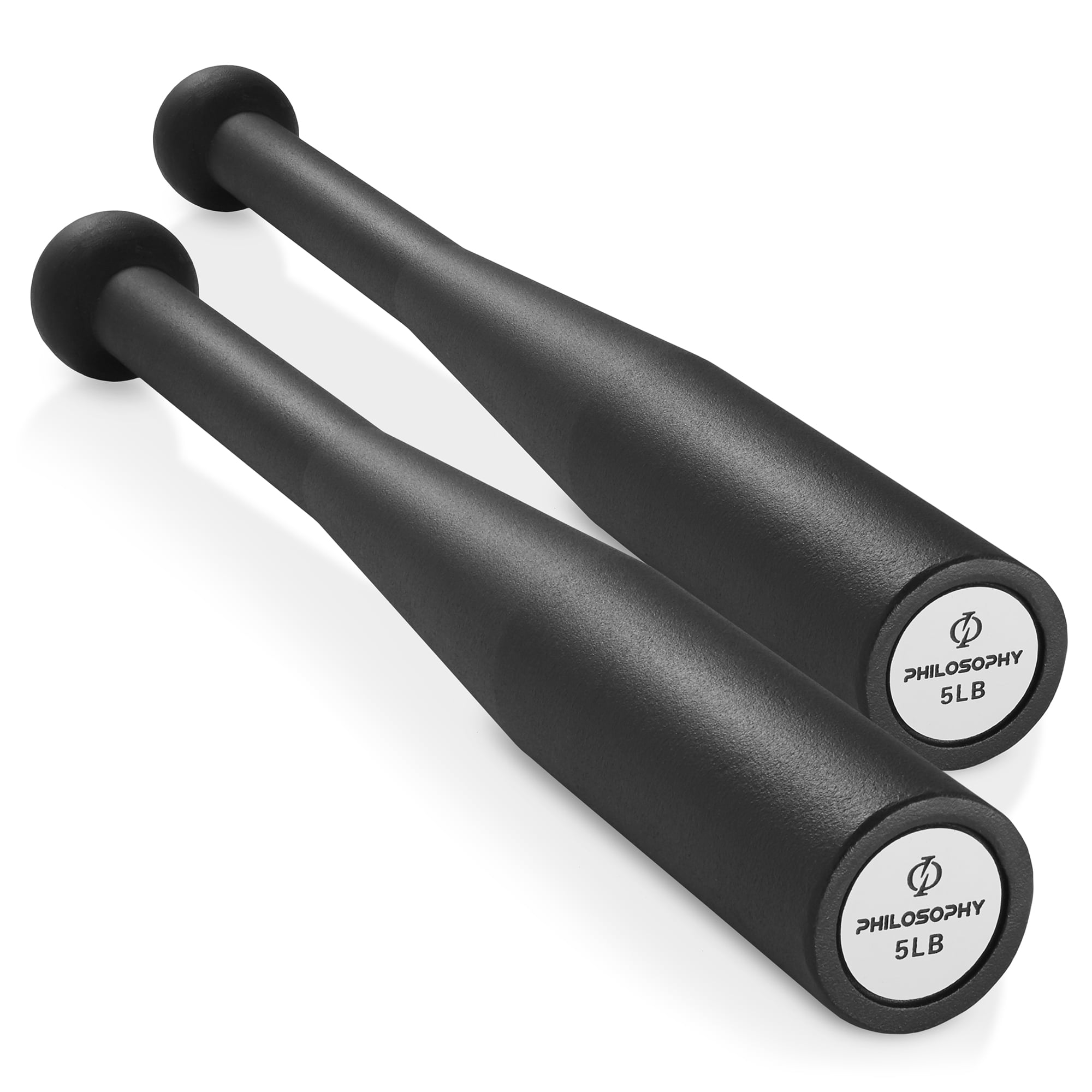 Philosophy Gym 5 LB Indian Clubs Pair, Weighted Steel Exercise Club ...