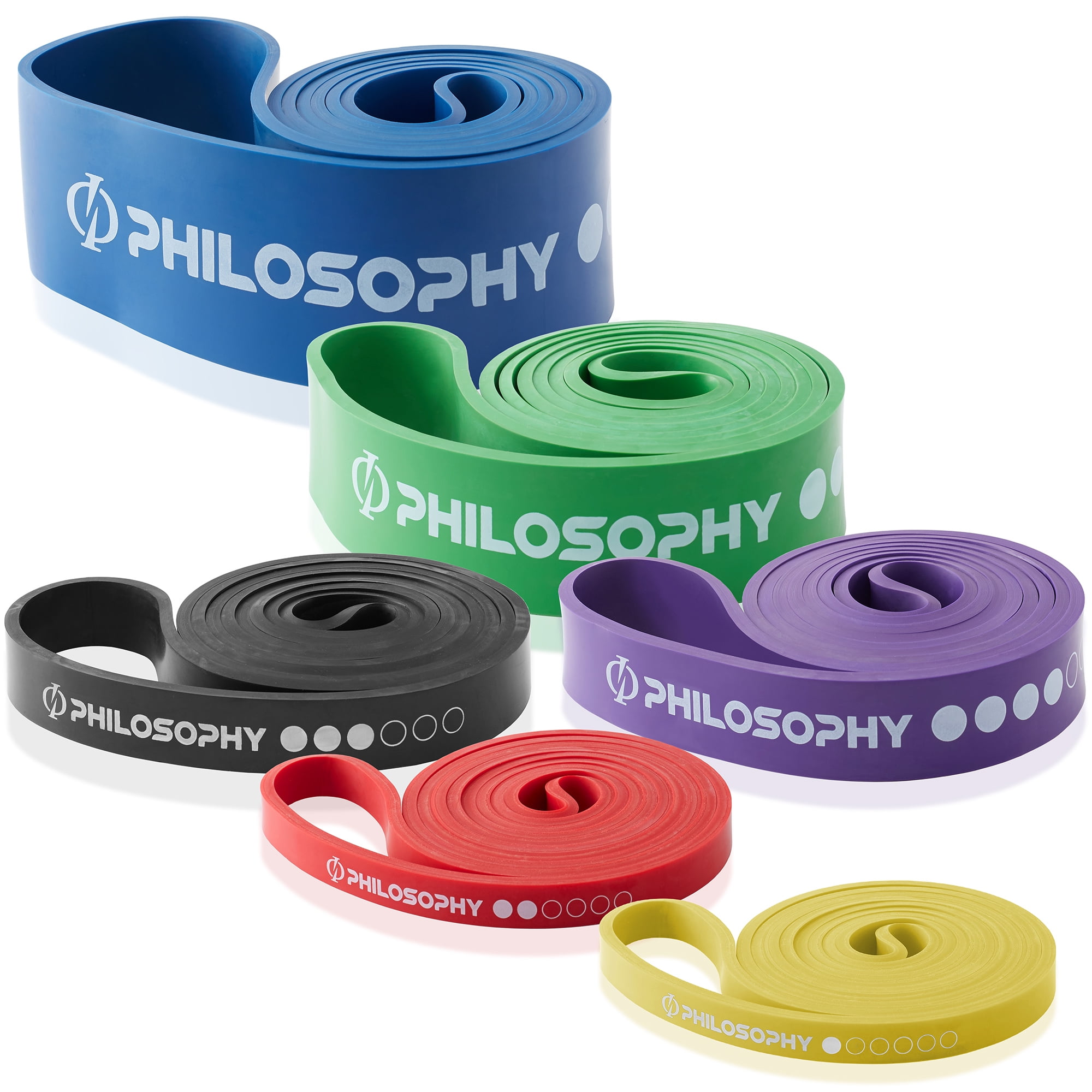 Philosophy Gym - Resistance Band - 6 Piece - Set with Storage Bag ...