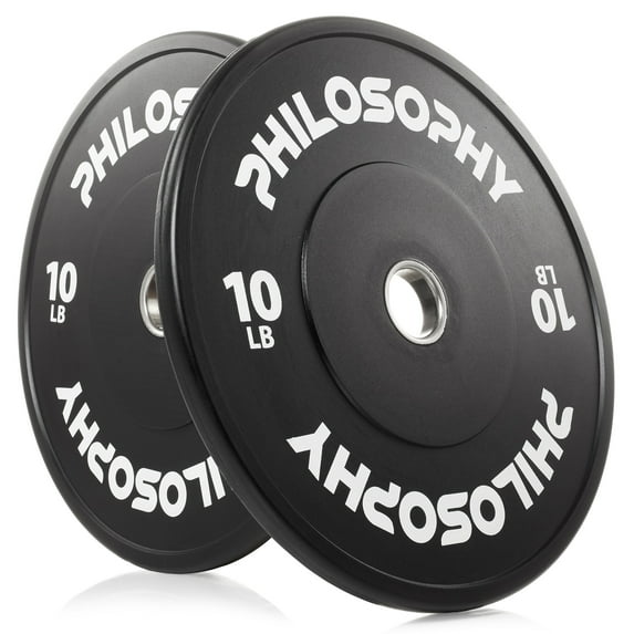 Philosophy Gym Set of 2 Olympic 2-Inch Rubber Bumper Plates (10 LB each ...