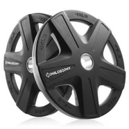 XMark Gym Workout Black Diamond 45 lb Olympic Weight Plates, Patented ...