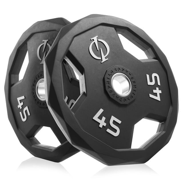 Free Shipping! Philosophy Gym Fitness Gear 2x Rubber Coated 45LB ...