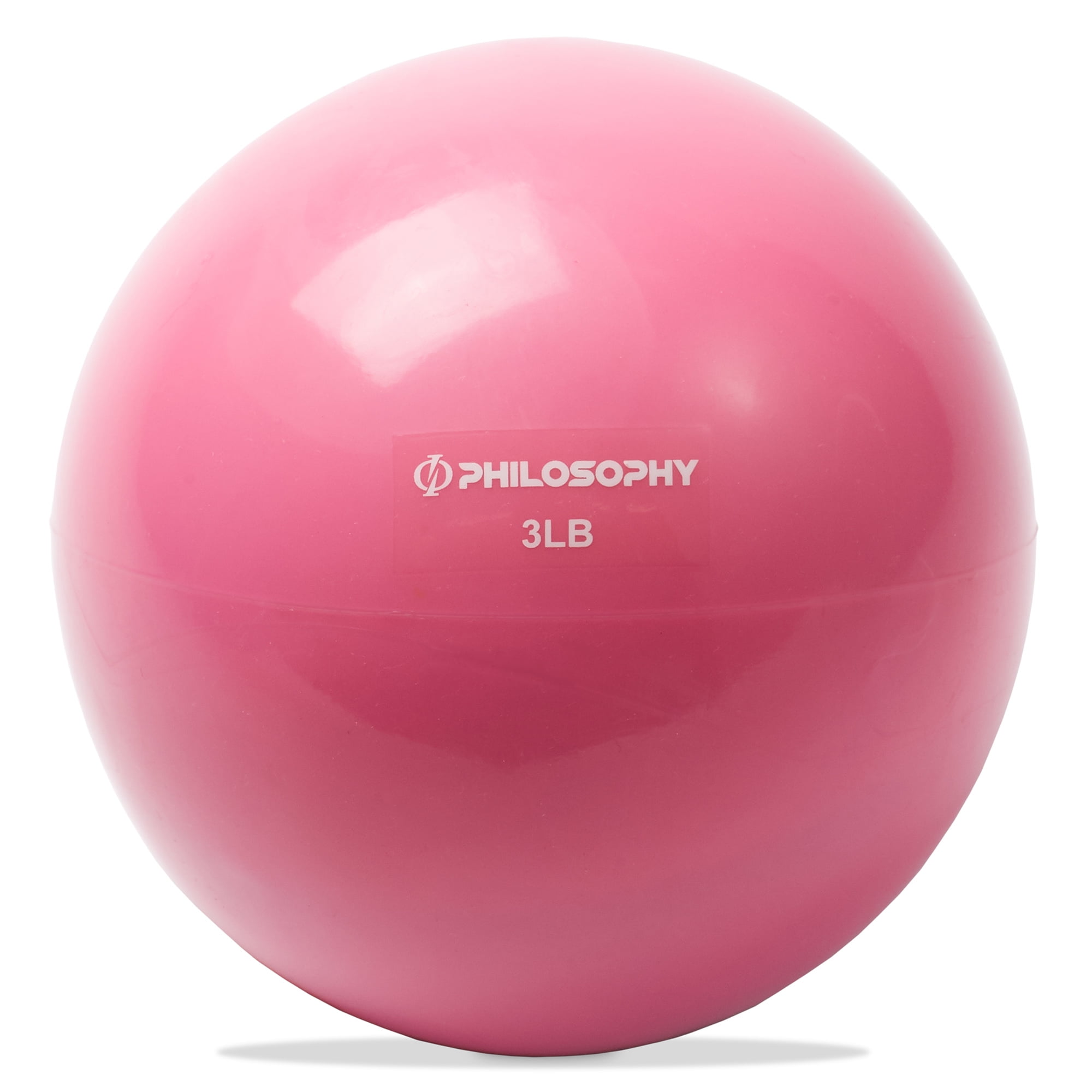 Philosophy Gym 3 LB Pink Toning Ball - Soft Weighted Mini for Yoga ...