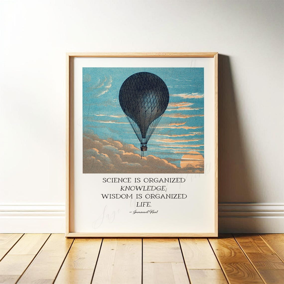 Philosophy Wall Art Immanuel Kant Quote, Science, Wisdom Art Print for ...