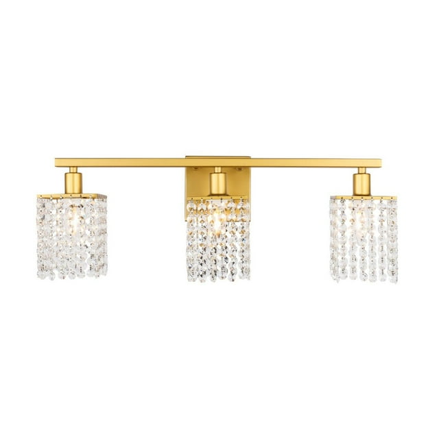 Phineas 3 light Brass and Clear Crystals wall sconce - Walmart.com