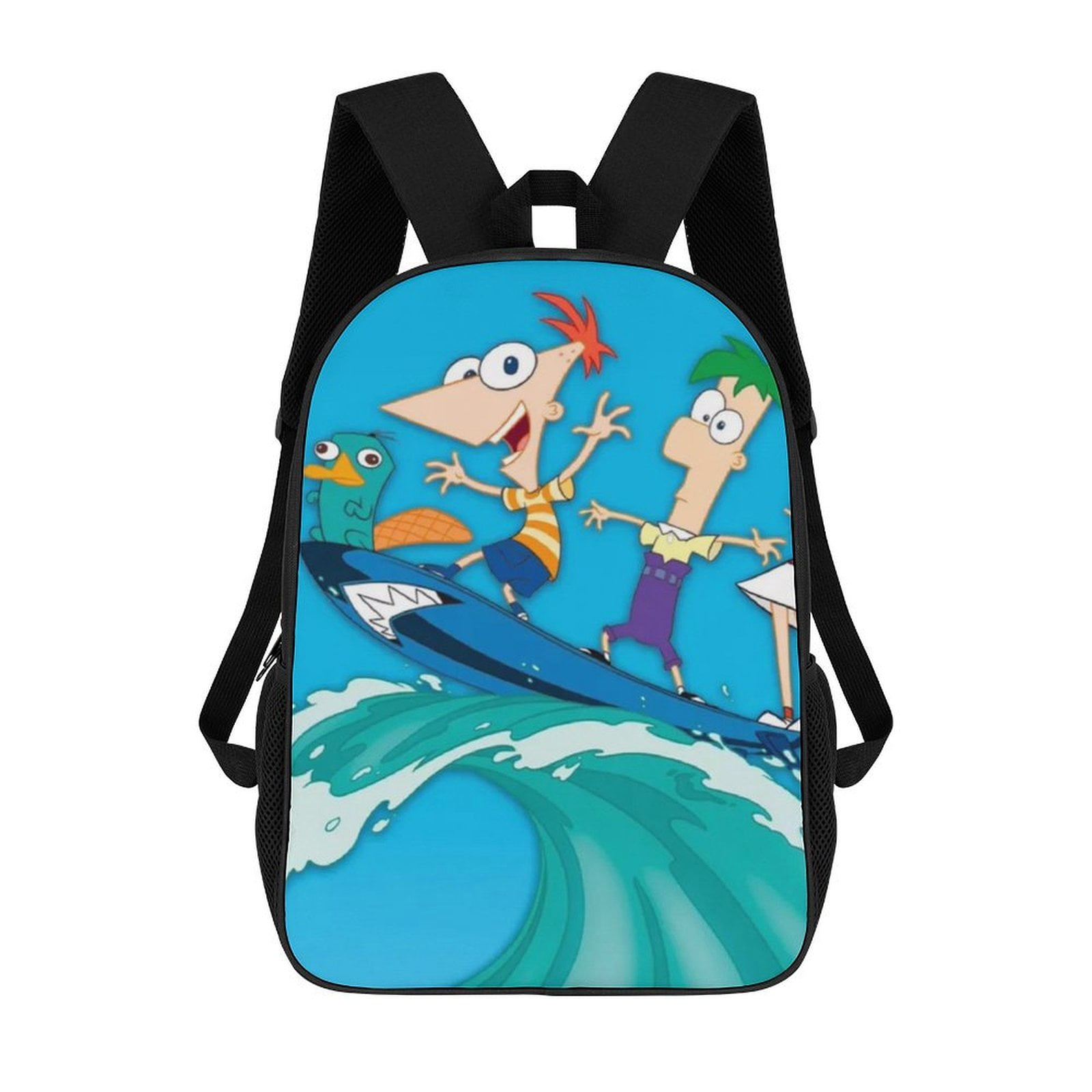 Phineas And Ferb Backpack, 17 Inch Laptop Backpack, Water-Resistant ...