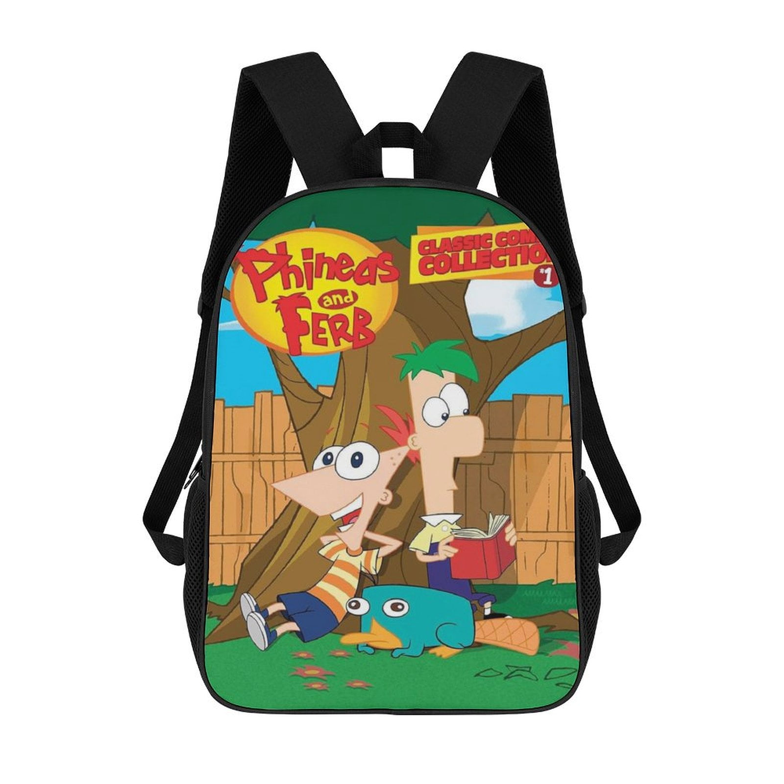 Phineas And Ferb Backpack, 17 Inch Laptop Backpack, Water-Resistant ...