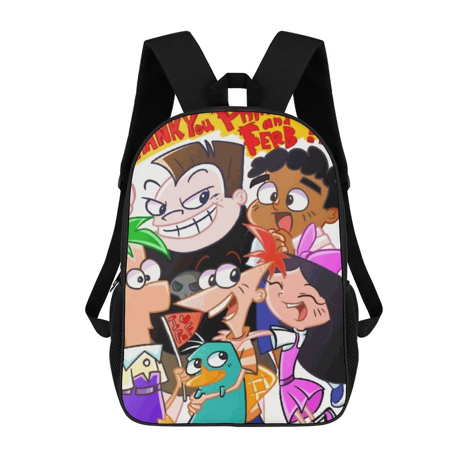 Phineas And Ferb Backpack, 17-inch anime theme backpack - Walmart.com