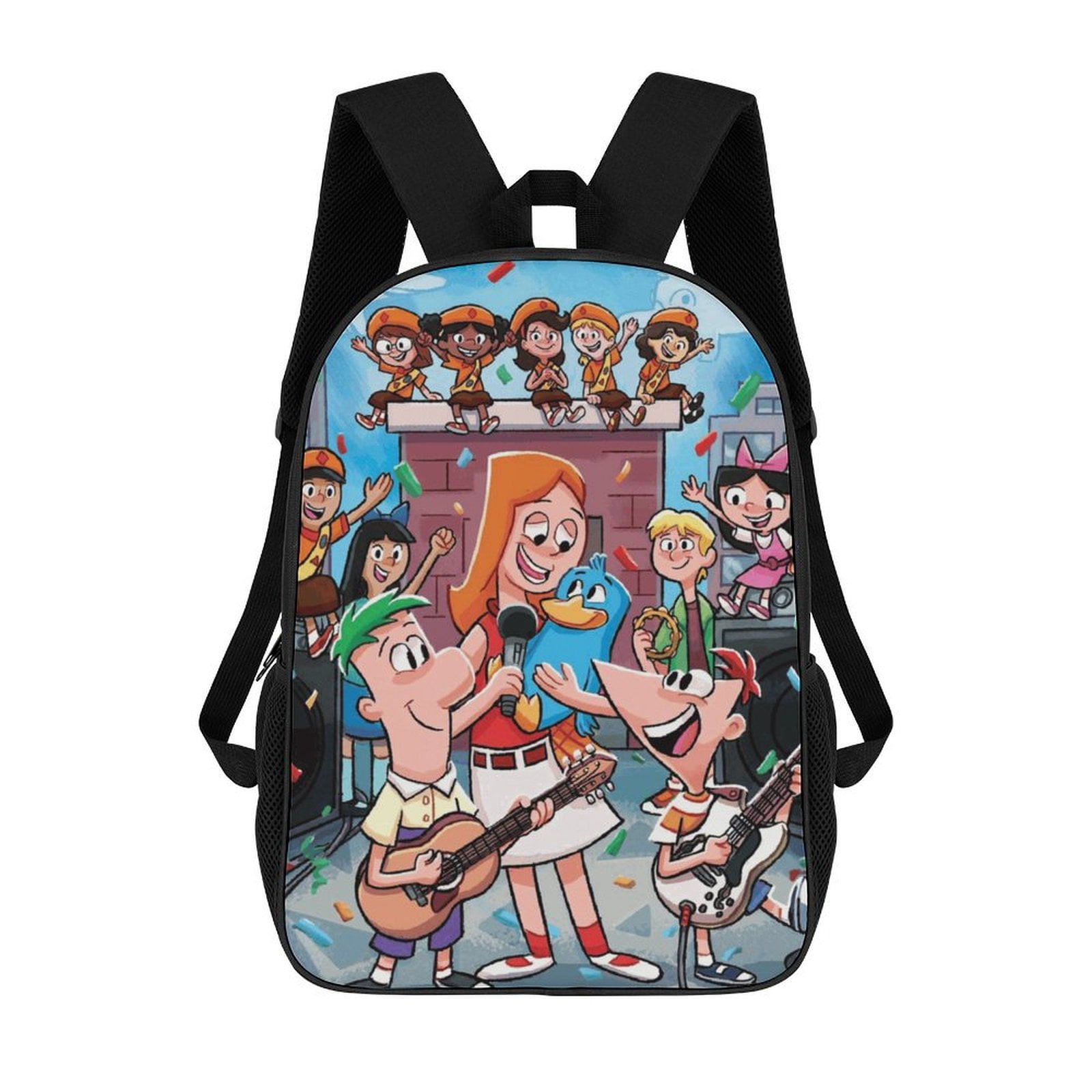 Phineas And Ferb Backpack, 17-inch anime theme backpack - Walmart.com