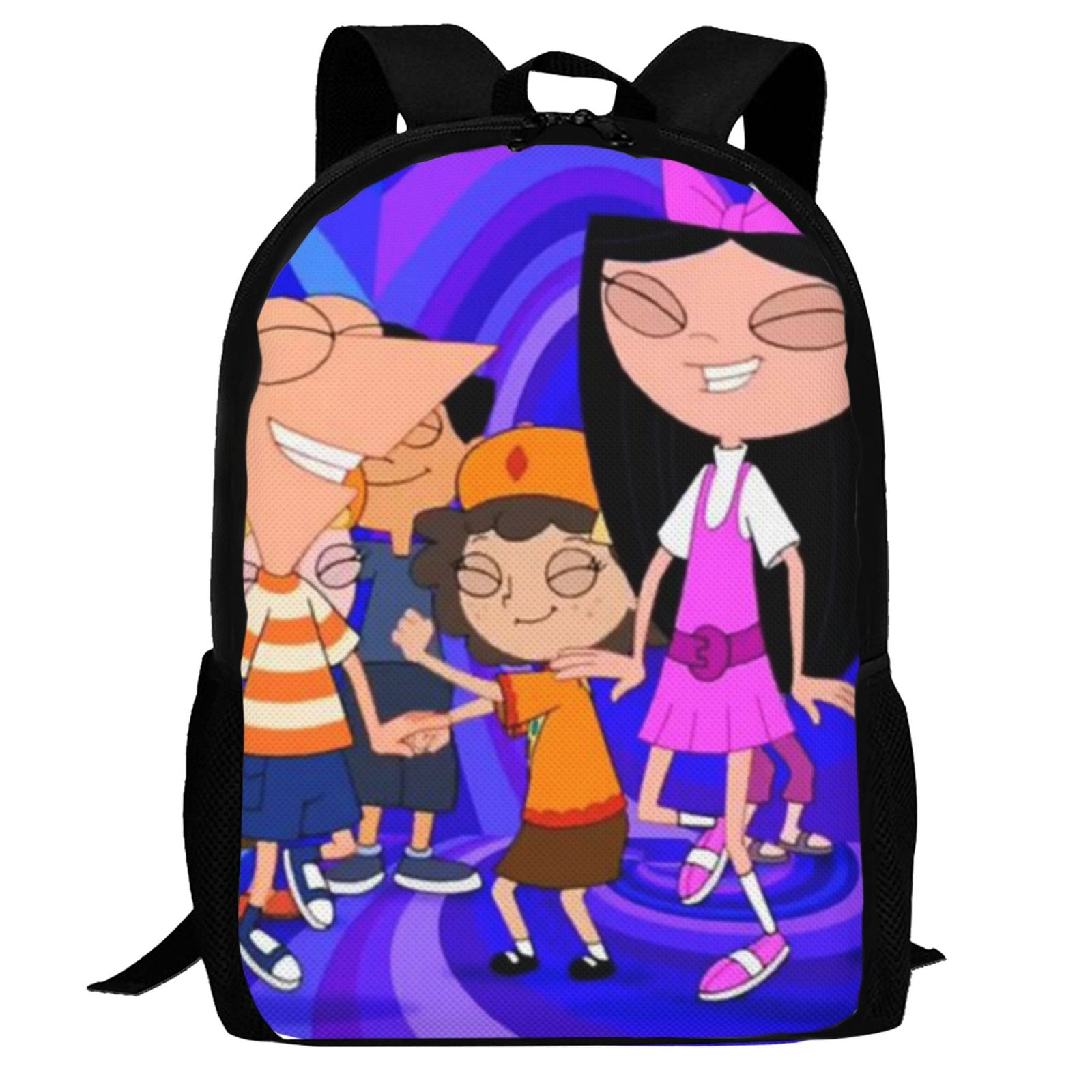 Phineas And Ferb Backpack, 3d Printed Laptop Backpack, Water Resistant ...