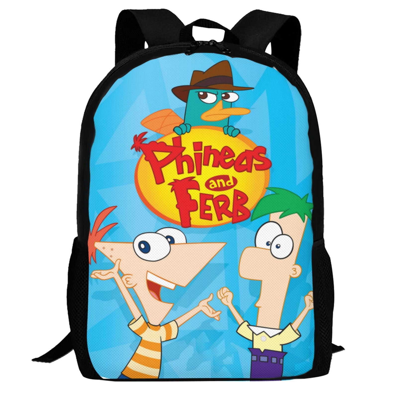 Phineas And Ferb Backpack, 3d Printed Laptop Backpack, Water Resistant ...