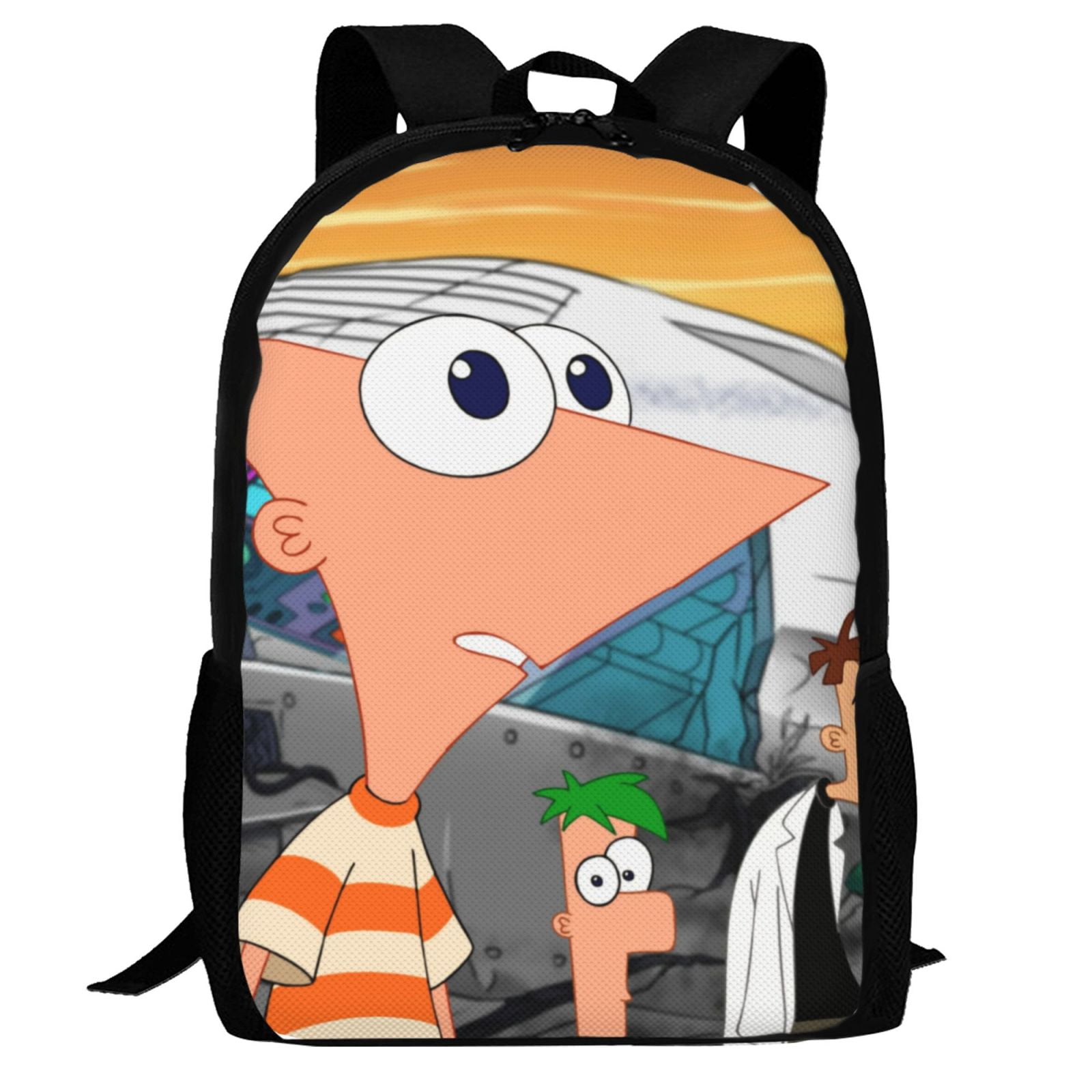 Phineas And Ferb Backpack, 3d Printed Laptop Backpack, Water Resistant ...