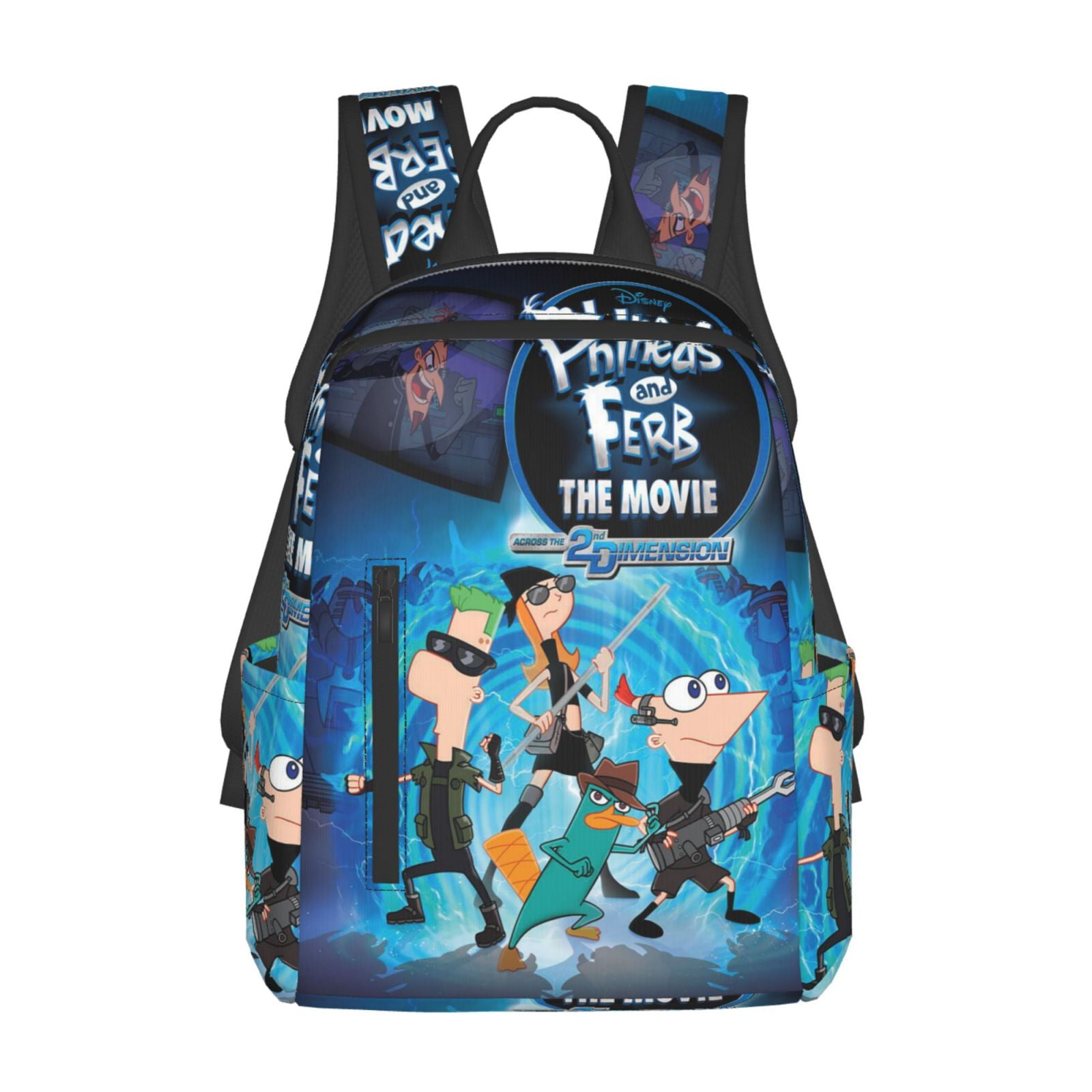 Phineas And Ferb Backpacks Lightweight Bookbags Casual Daypack For ...