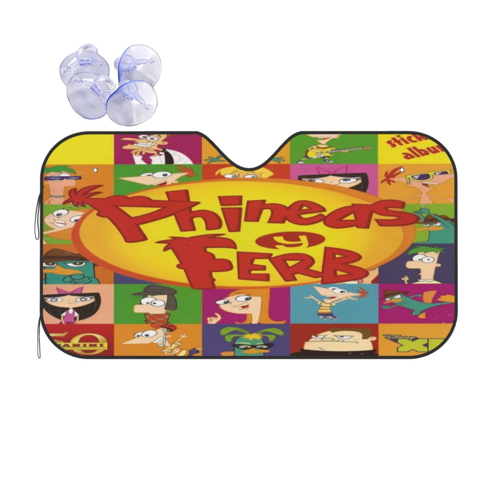 Phineas And Ferb Car Sunshade Front Windshield Sun Shade Hardened Sun ...