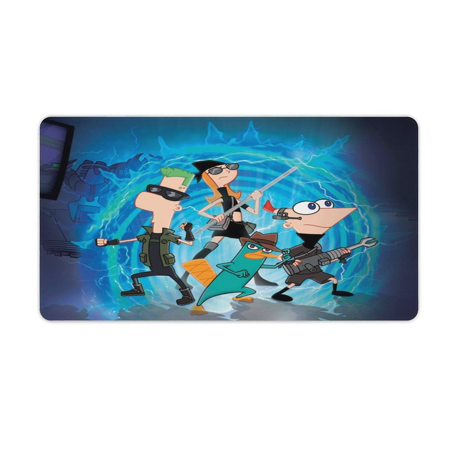 Phineas Fer Computer Mouse Mat with Anti-Slip Rubber Base Anti-Fray ...