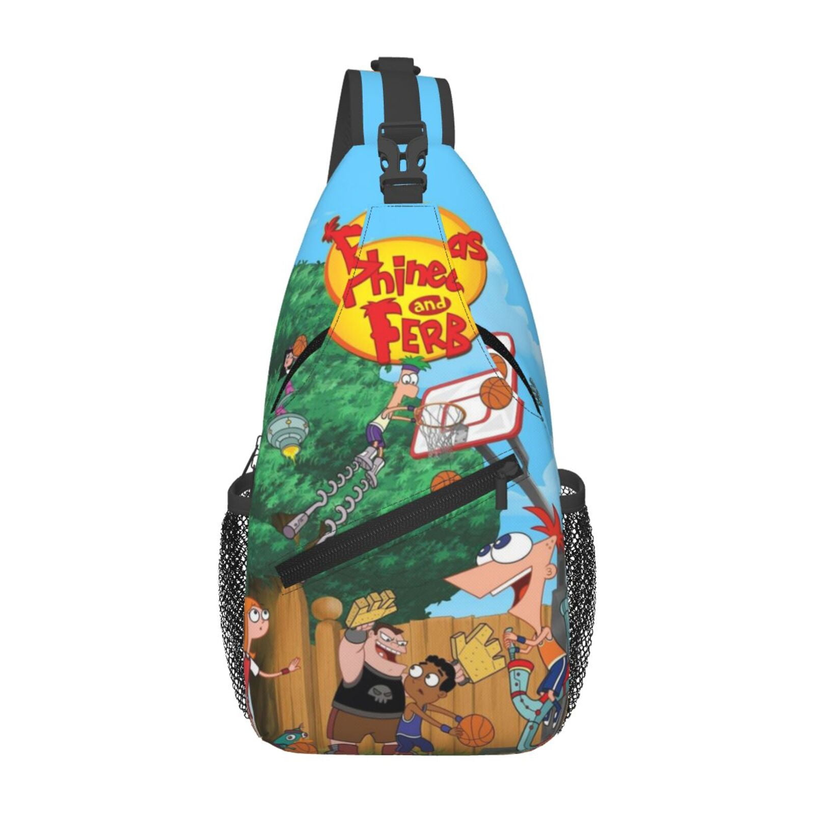 Phineas And Ferb Crossbody Bag Casual Sling Backpack Chest Bag ...