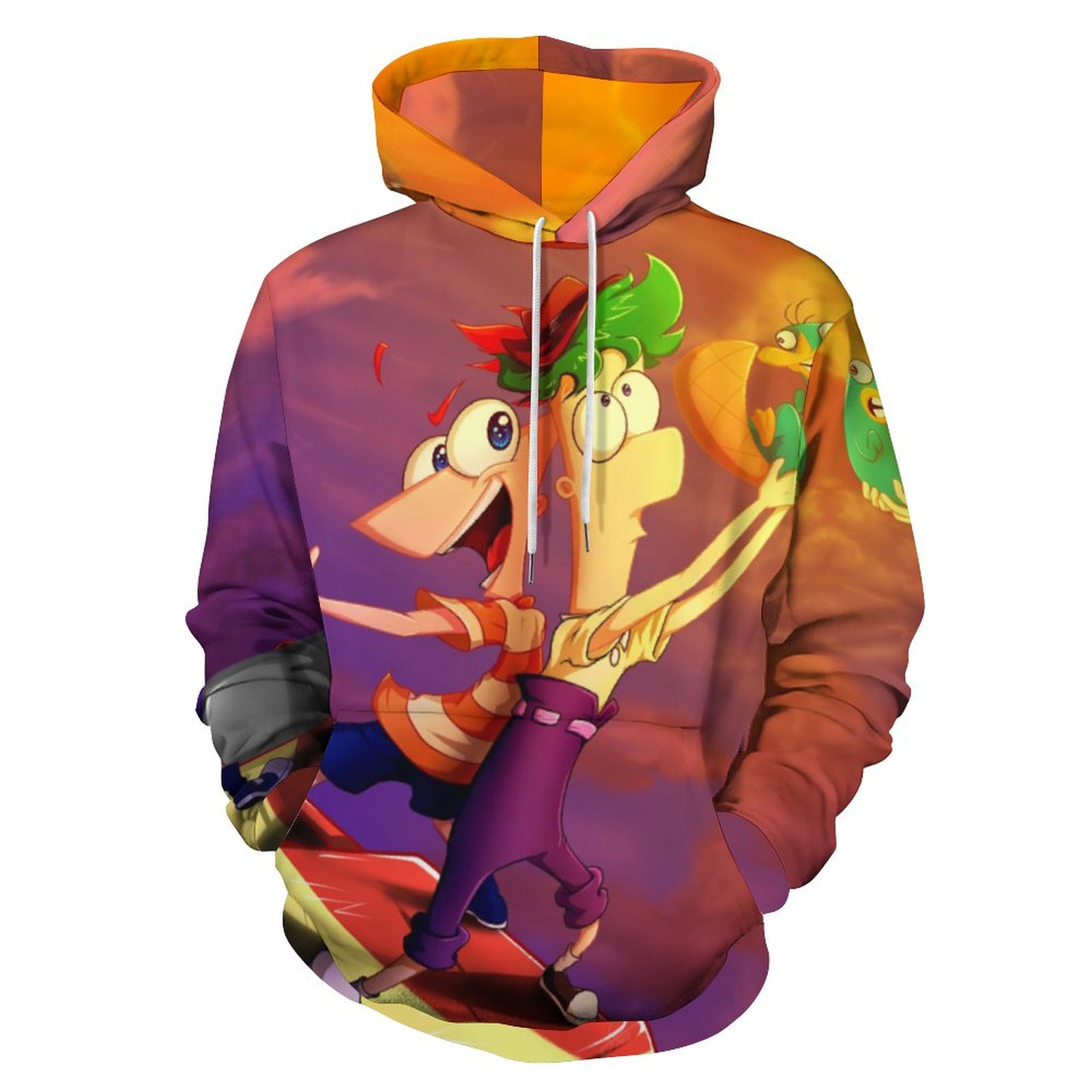 Phineas And Ferb Hoodie 3D Print Pullover Hooded Long Sleeve ...