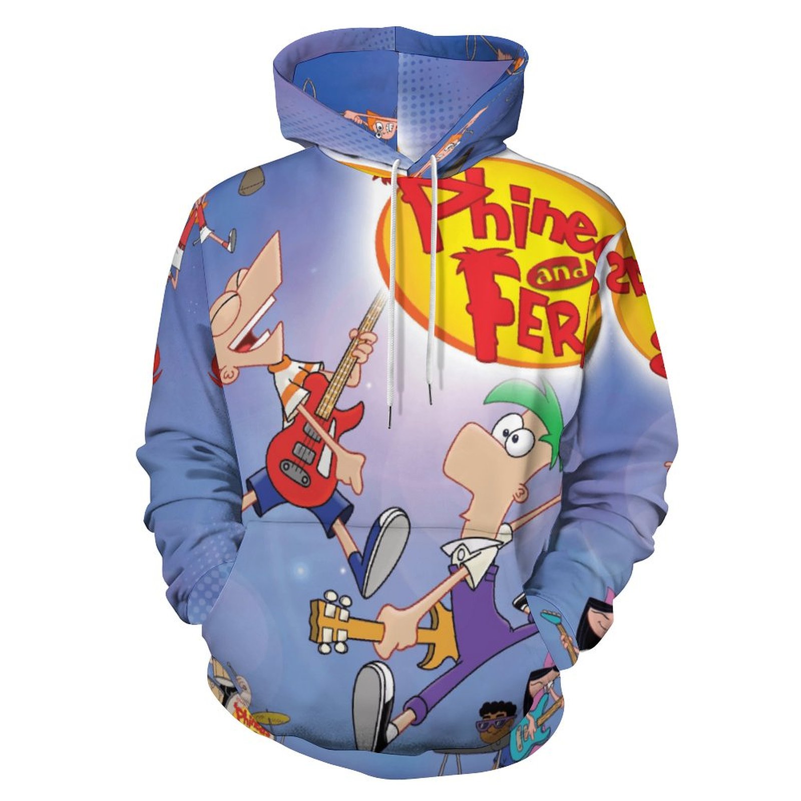 Phineas And Ferb Hoodie 3D Print Pullover Hooded Long Sleeve ...