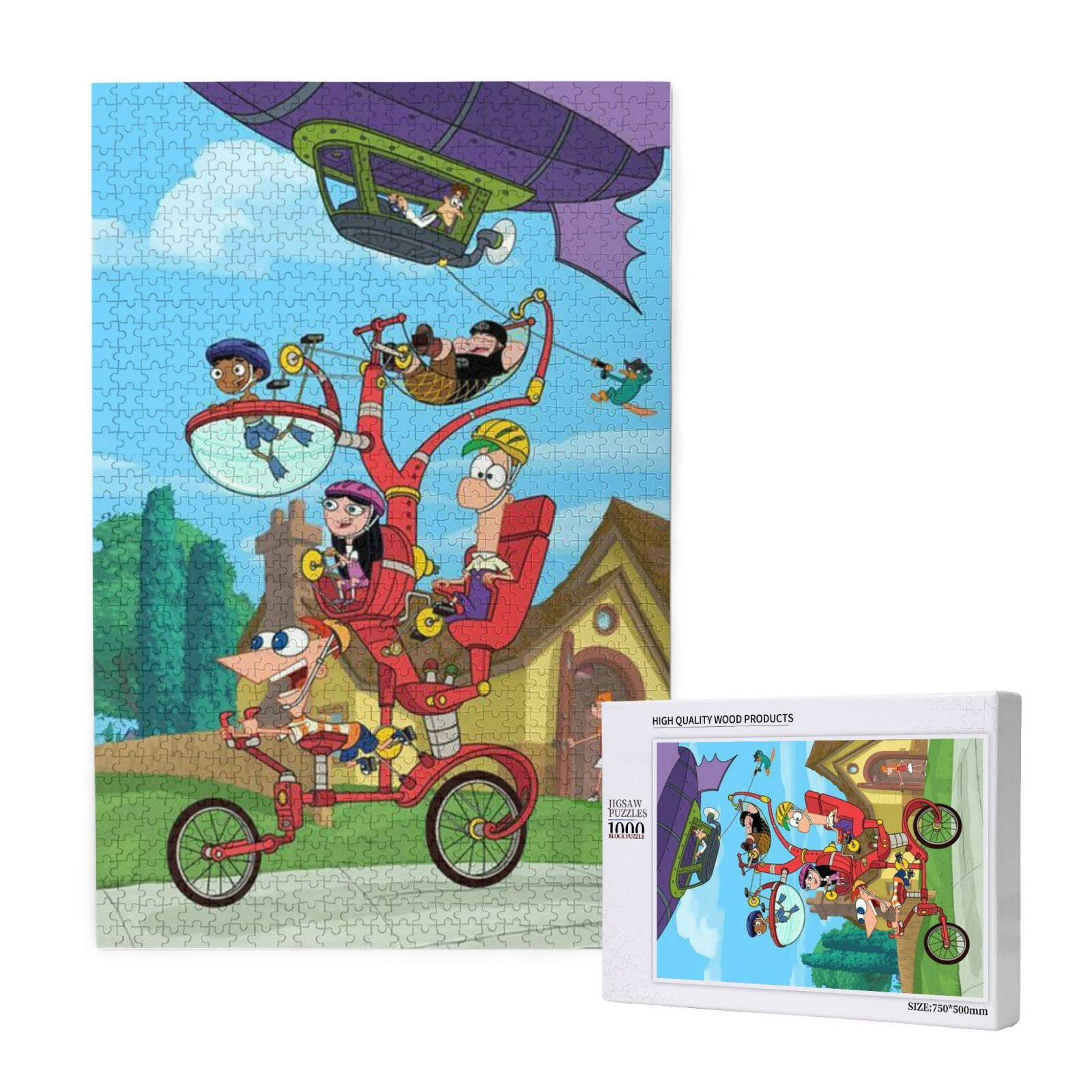 Phineas And Ferb Jigsaw Puzzle 1000 Pieces Wooden Puzzle Home Decor ...