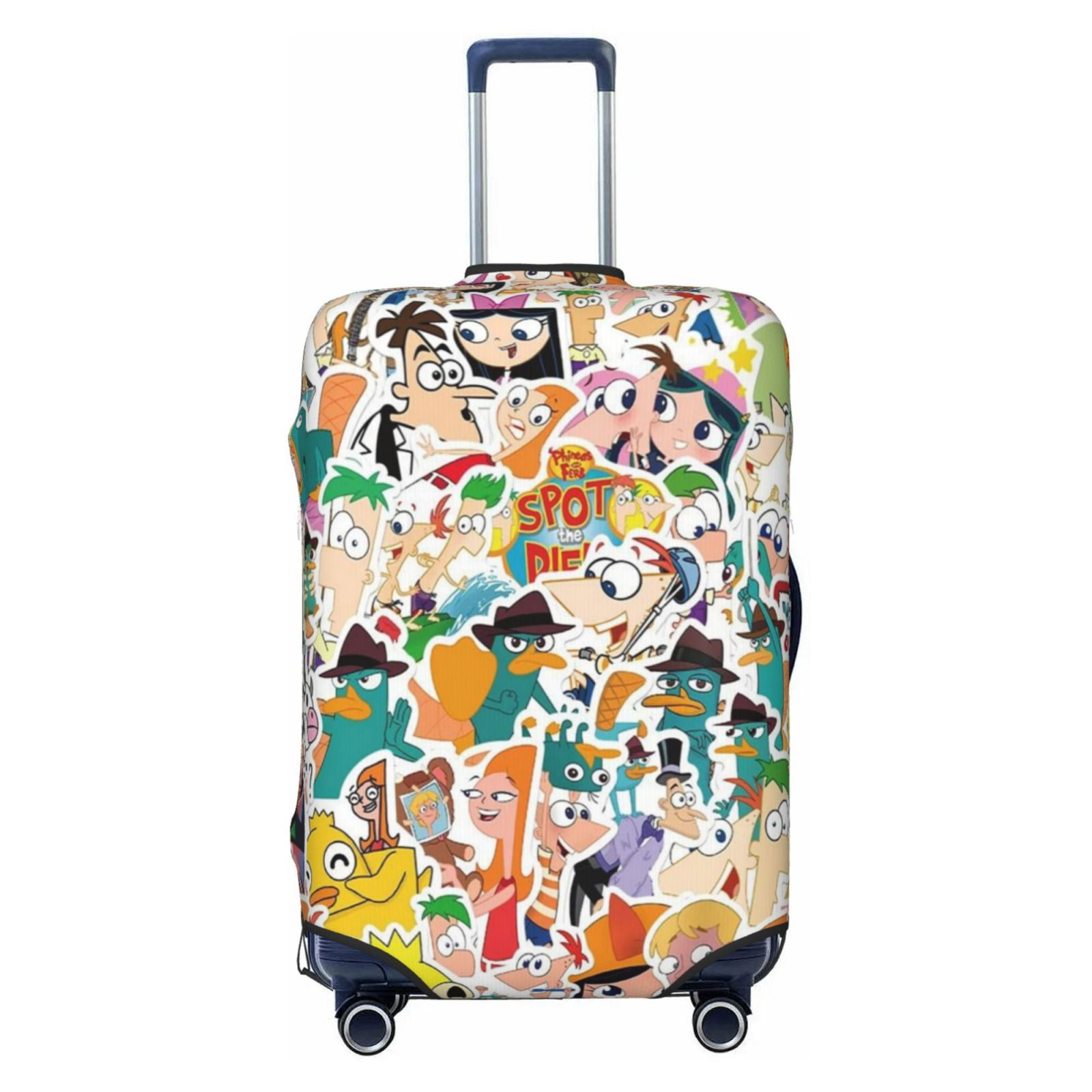 Phineas Fer Luggage Cover Cartoon Suitcase Covers Elastic Dustproof ...