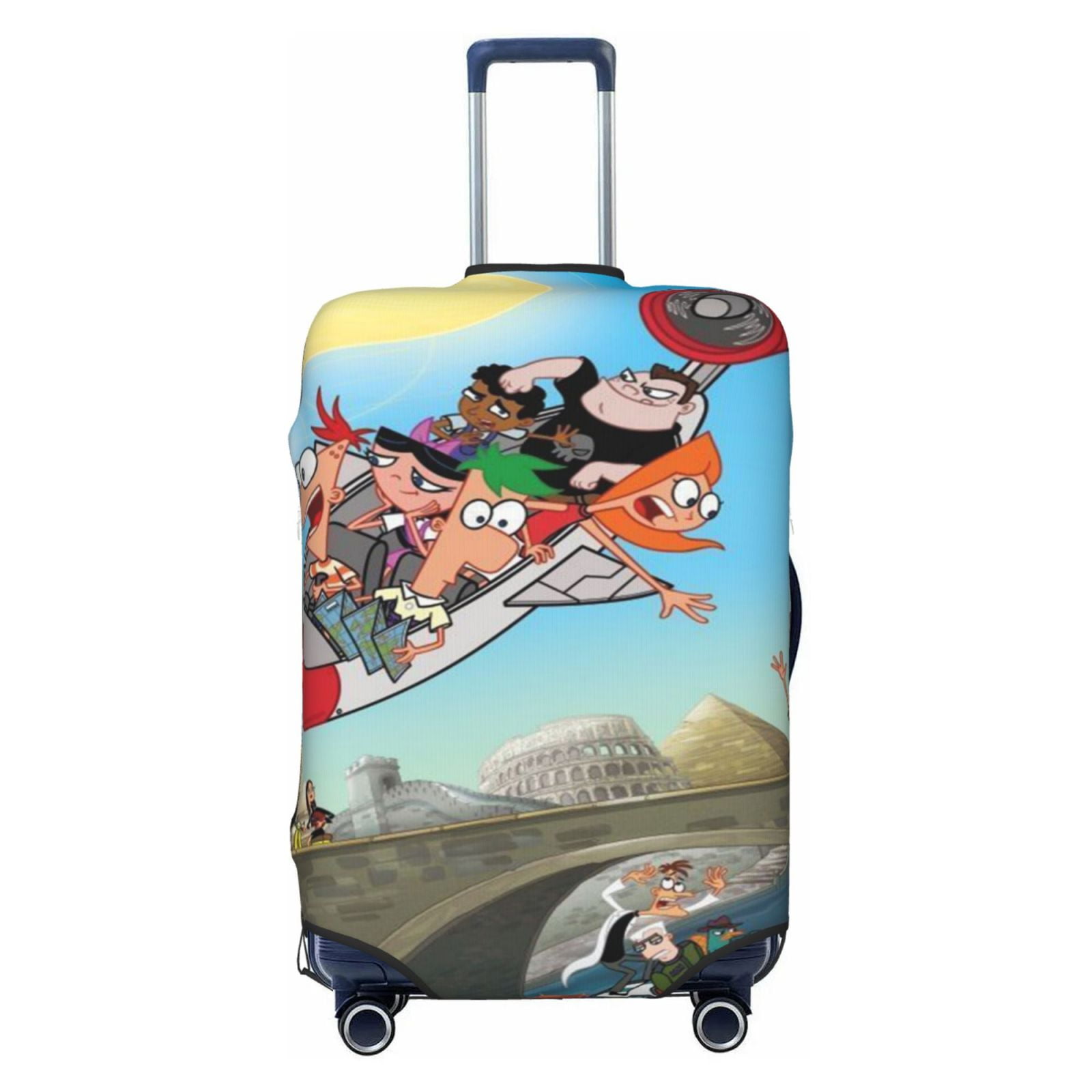 Phineas Fer Luggage Cover Cartoon Suitcase Covers Elastic Dustproof ...