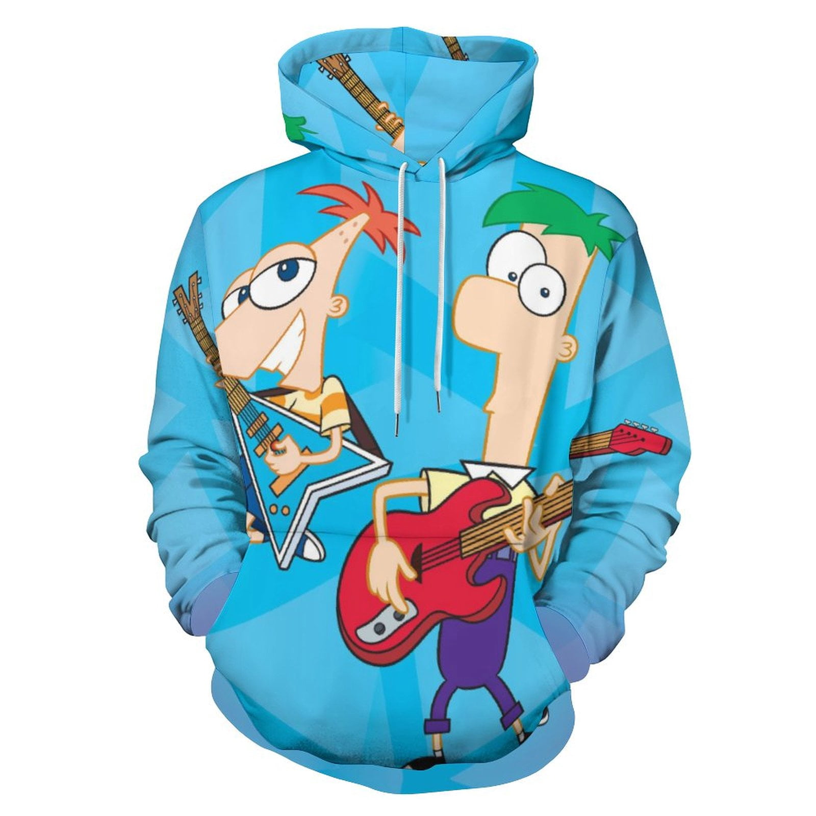 Phineas And Ferb Mens Womens Novelty Hoodie 3D Print Pullover Hooded ...