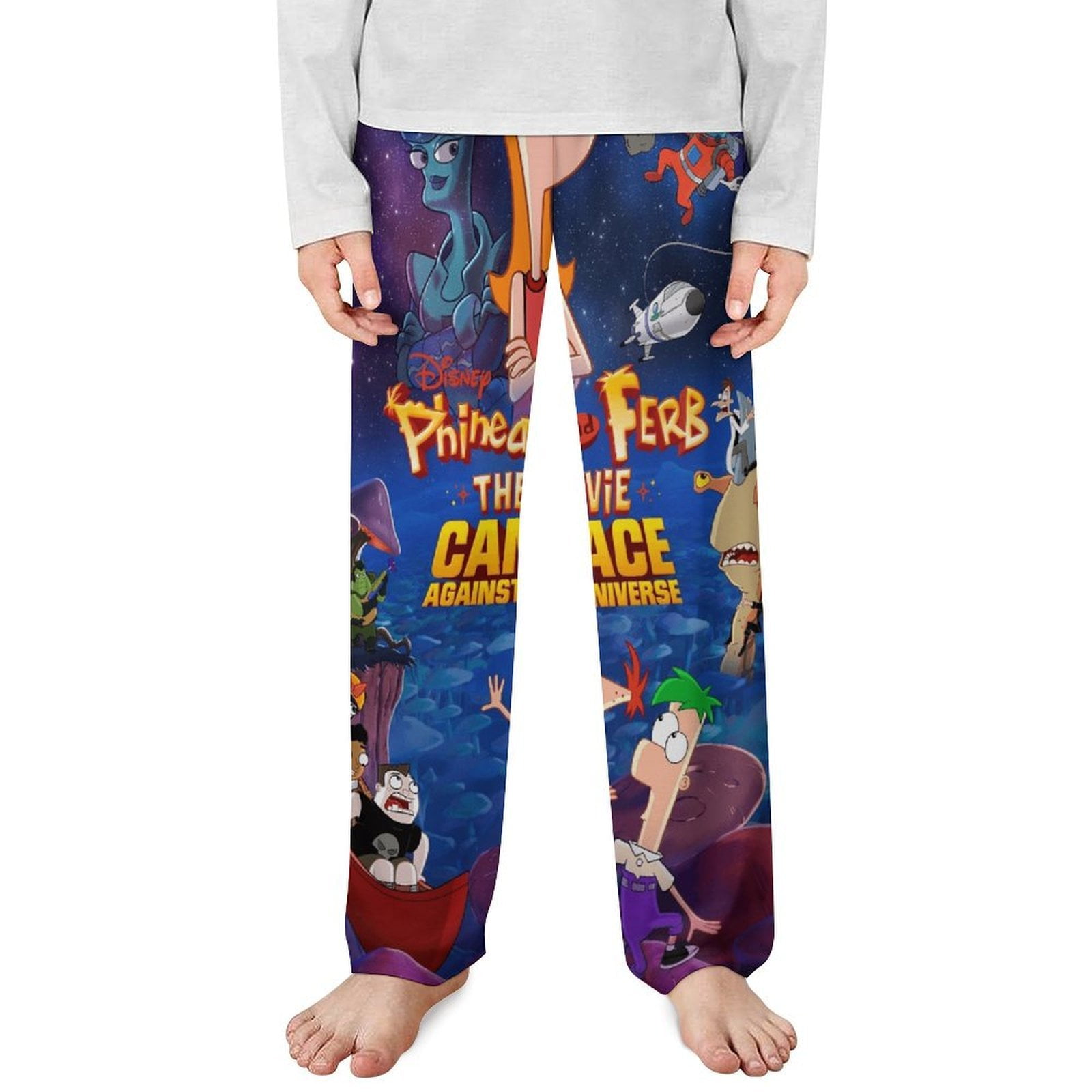 Phineas And Ferb Pajama Pants Long Sleep Pants Soft Elastic Waist PJ ...