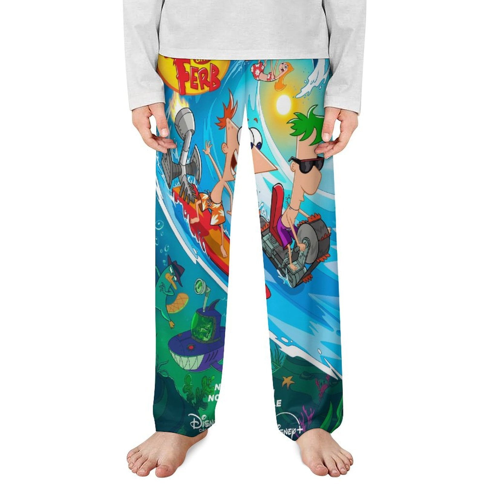 Phineas And Ferb Pajama Pants Long Sleep Pants Soft Elastic Waist ...