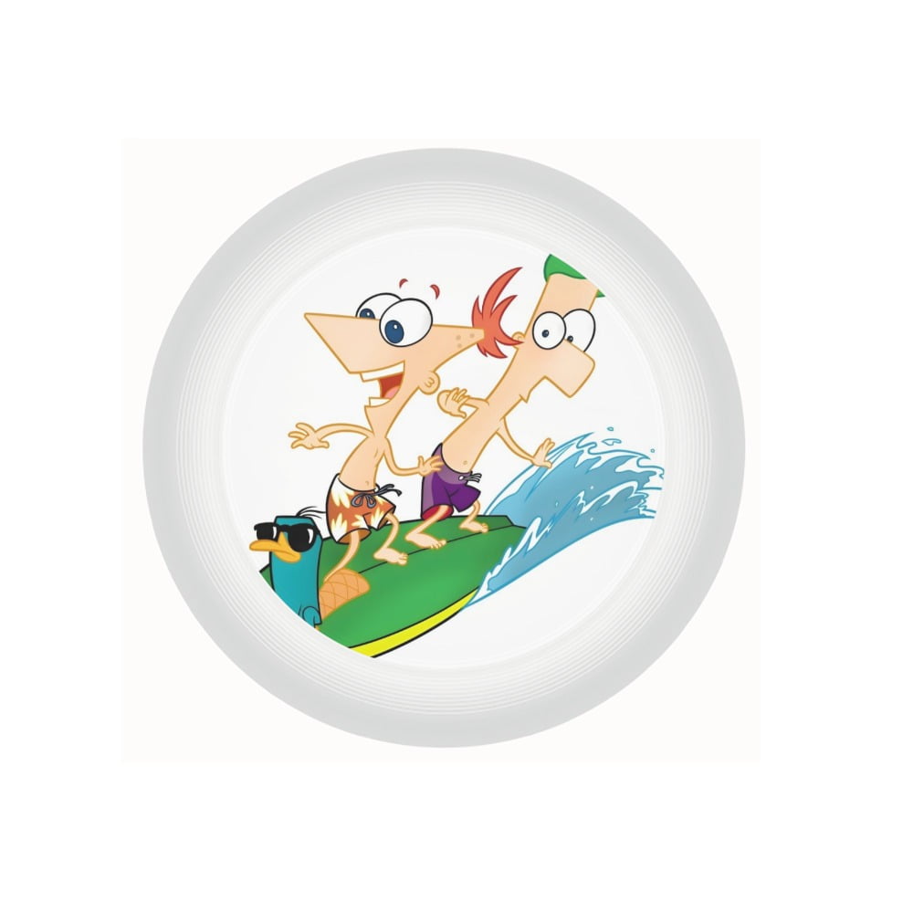 Phineas And Ferb Patterned Frisby Slip Resistant And Stable Throw With ...