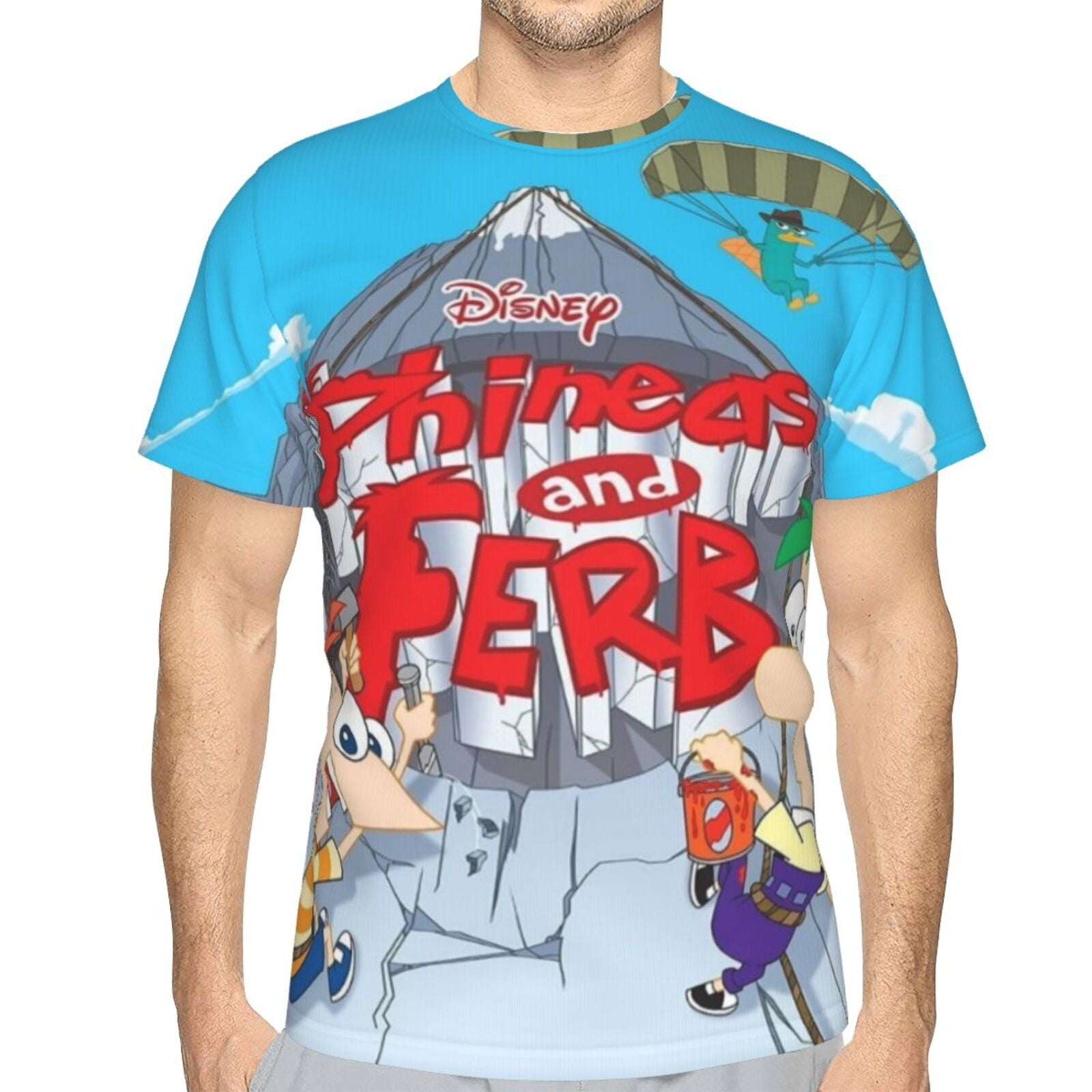 Phineas And Ferb Shirt 3d Printed T Shirt Crewneck Short Sleeve Top ...