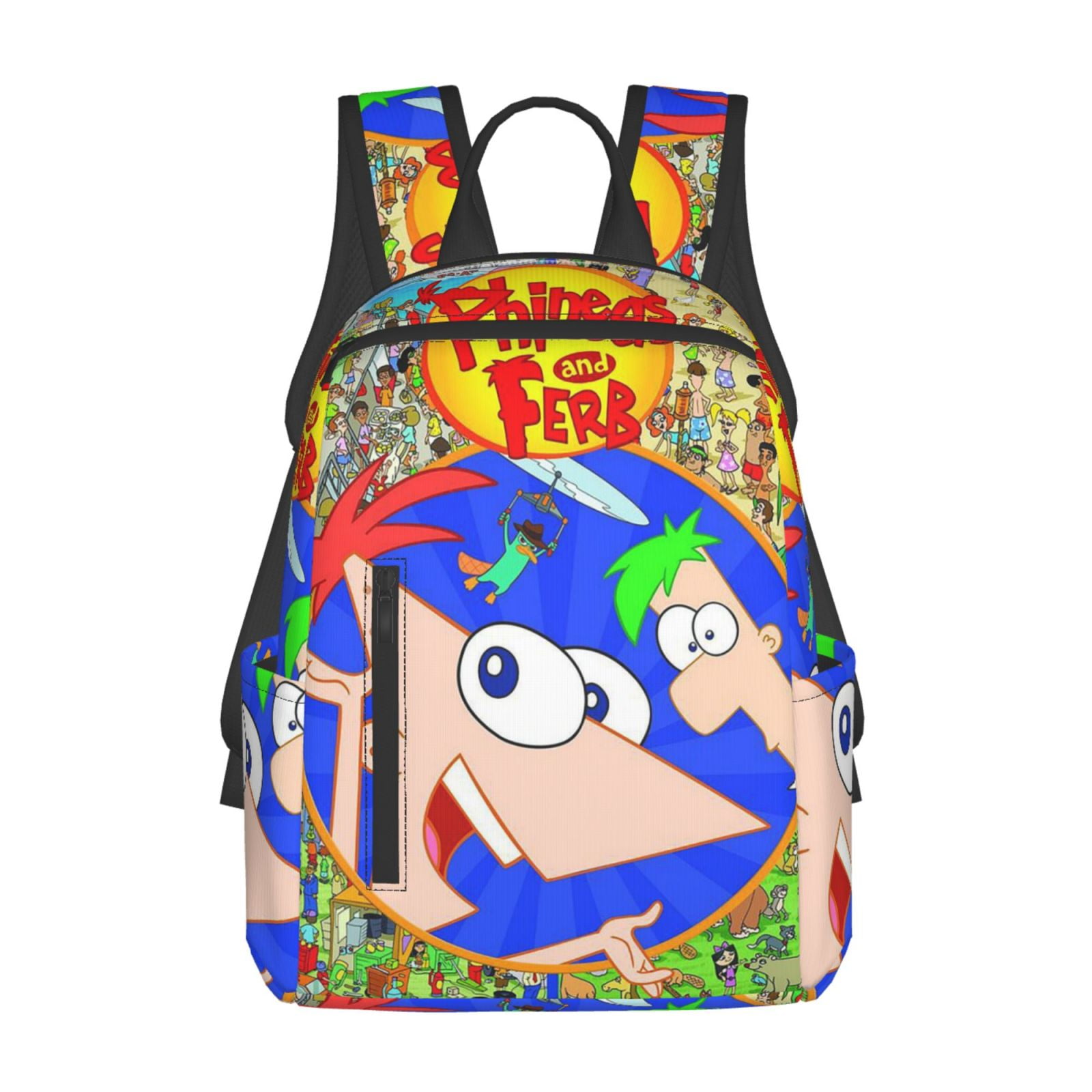 Phineas And Ferb Simple Lightweight Casual Commuter Backpack Everyday ...