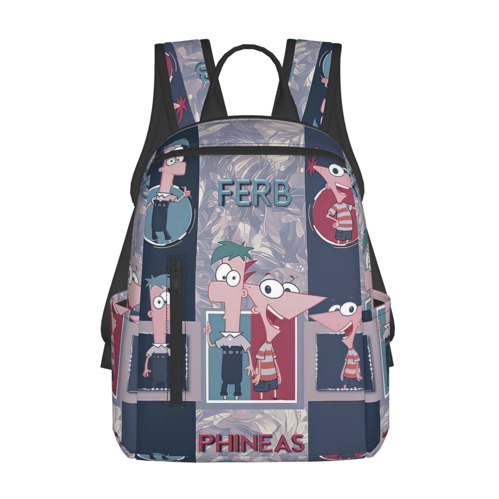 Phineas And Ferb Simple Lightweight Casual Commuter Backpack Everyday ...
