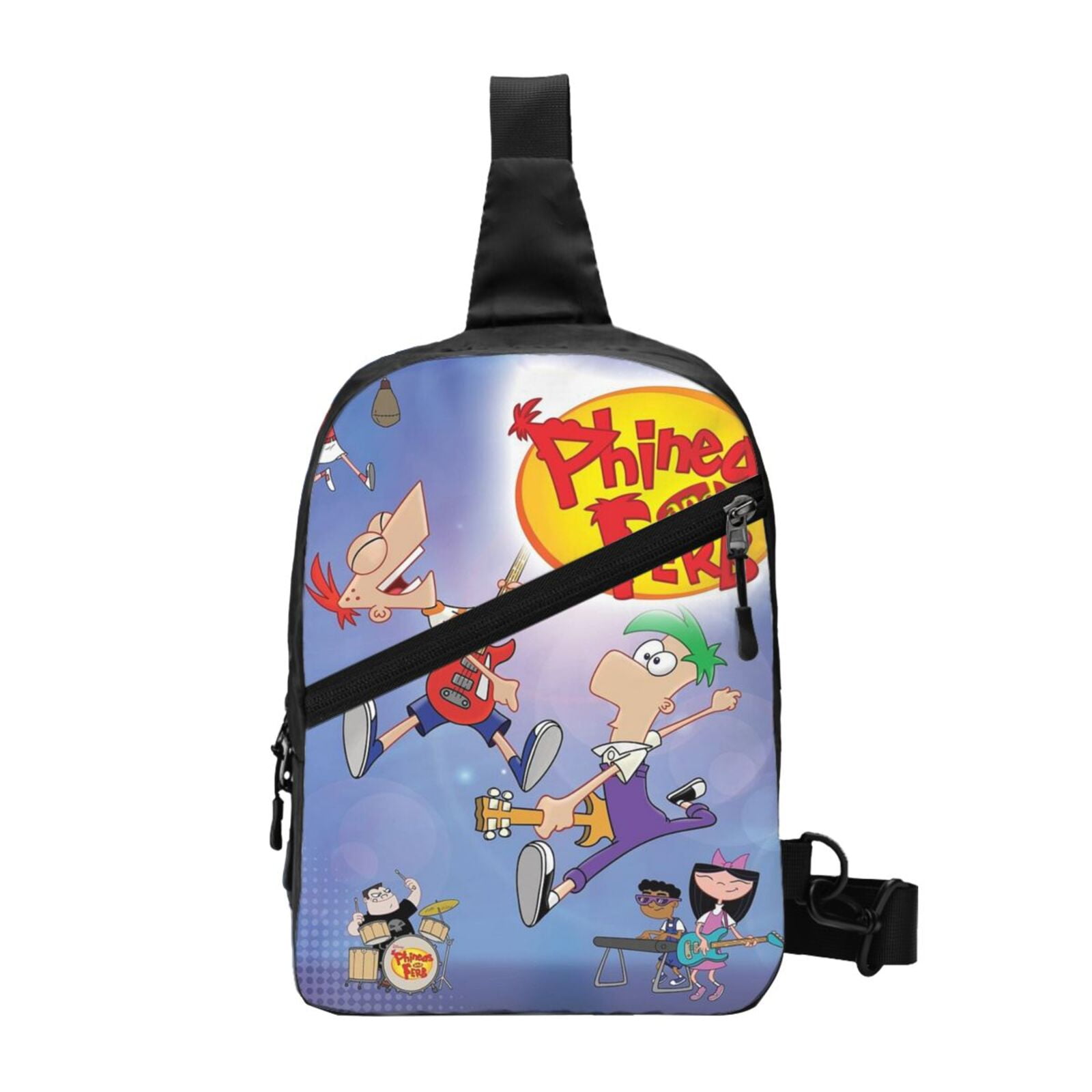 Phineas And Ferb Sling Crossbody Backpack Shoulder Bag Chest Bag ...