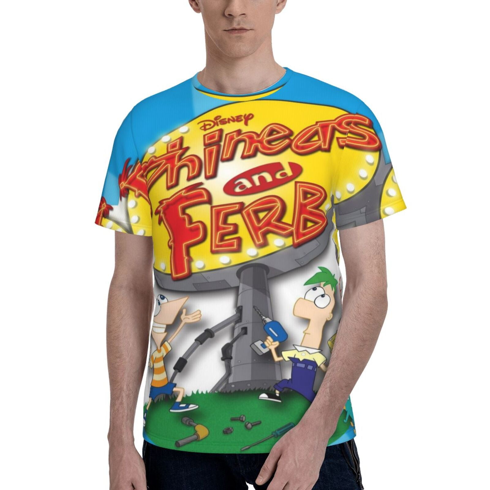Phineas And Ferb T-Shirts 3d Printed Short Sleeve Tee Shirt For Men ...