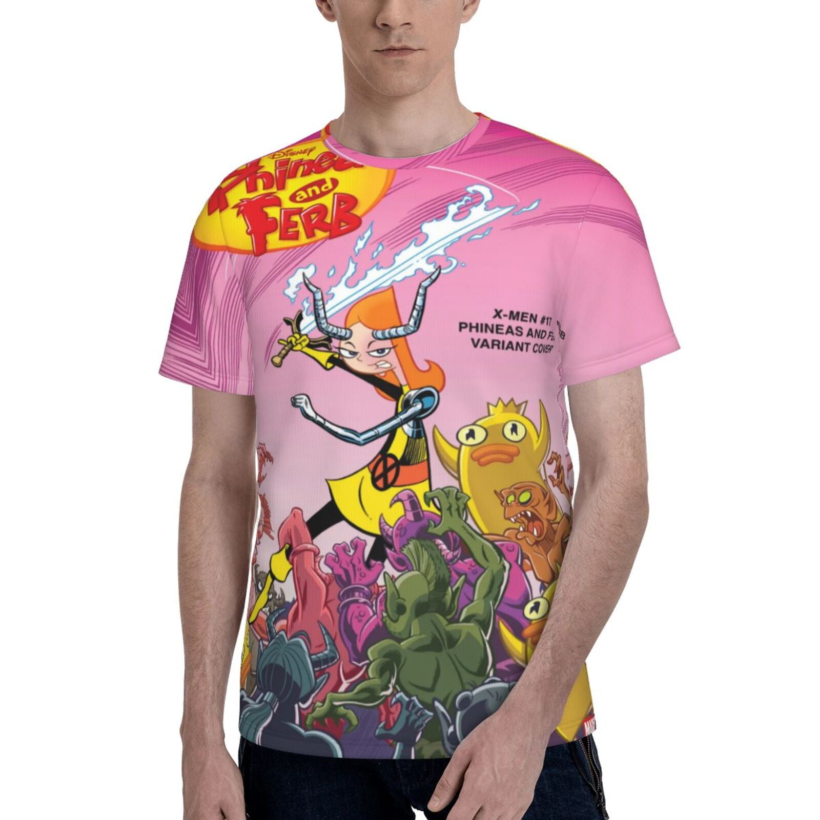 Phineas And Ferb T-Shirts 3d Printed Short Sleeve Tee Shirt For Men ...
