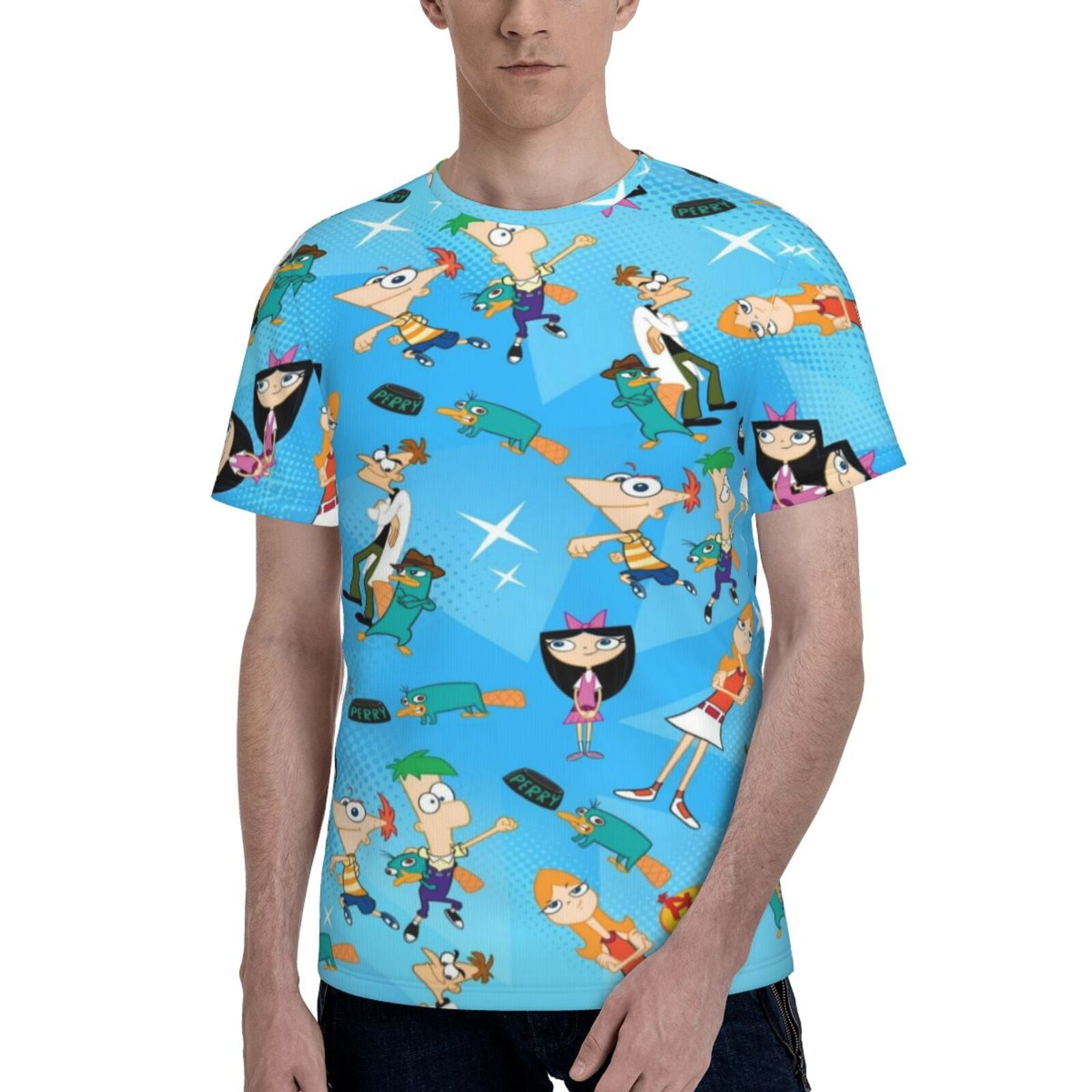 Phineas And Ferb T-Shirts 3d Printed Short Sleeve Tee Shirt For Men ...