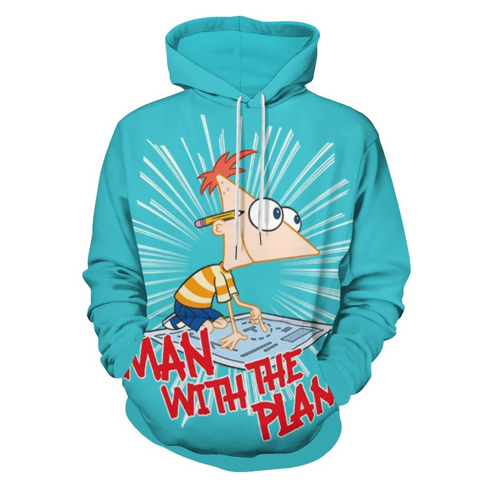 Phineas And Ferb Unisex Sweatshirts Loose Pullover Sweater Hooded ...